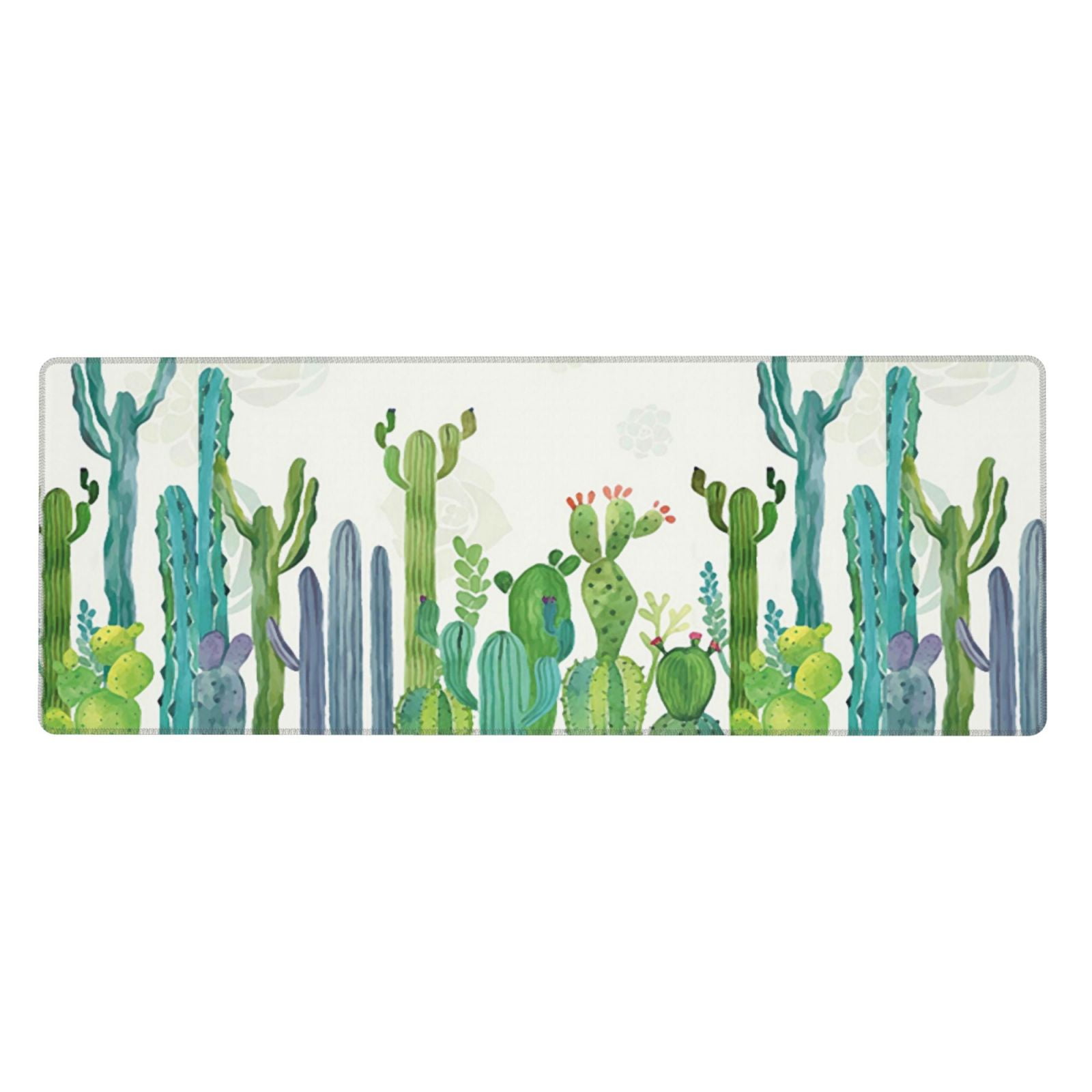 Disketp Gaming Mouse Pad Cartoon Cactus Pattern Large Mouse Mat Long ...
