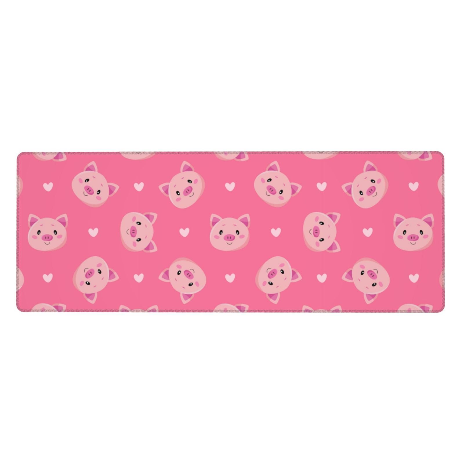 Disketp Gaming Mouse Pad Cartoon Pigs And Hearts Pattern Large Mouse ...