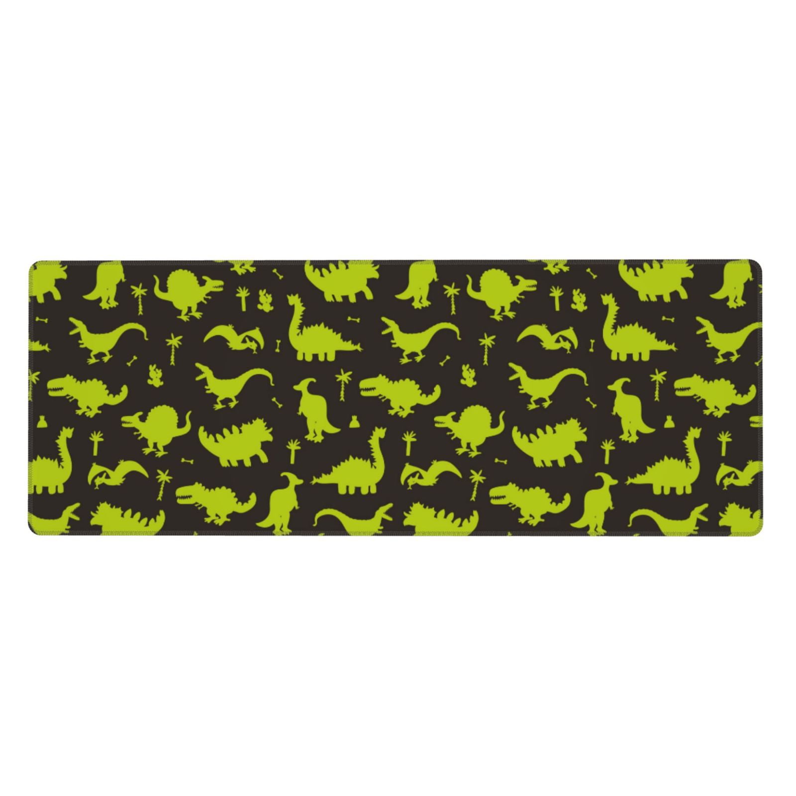 Disketp Gaming Mouse Pad Cute Cartoon Dinosaurs Green Silhouette ...
