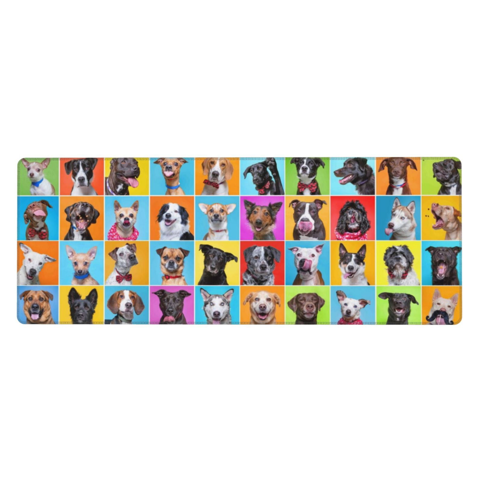 Disketp Gaming Mouse Pad Cute Dogs Collage Pattern Large Mouse Mat Long ...