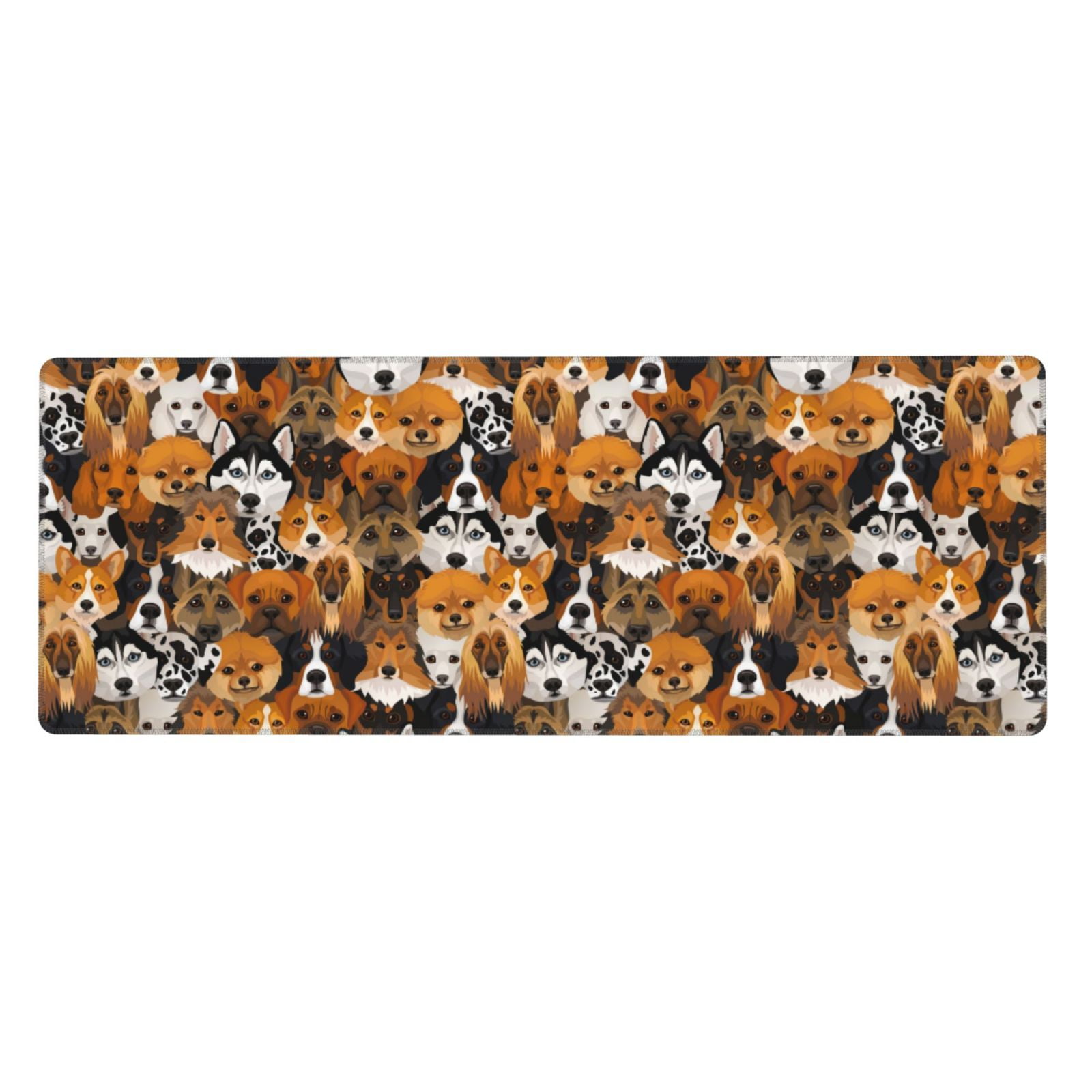 Disketp Gaming Mouse Pad Dogs Different Breeds Pattern Large Mouse Mat ...