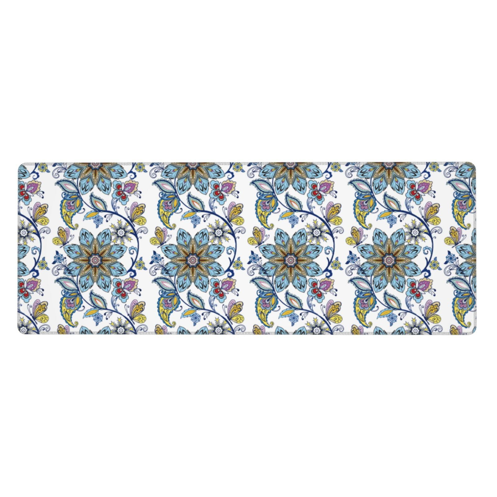 Disketp Gaming Mouse Pad Flowers And Butterflies Pattern Large Mouse ...