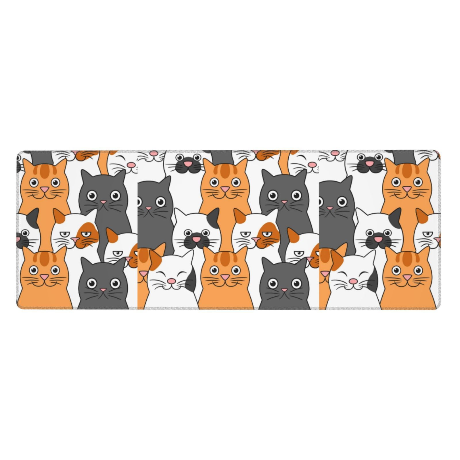 Disketp Gaming Mouse Pad Funny Cats Pattern Large Mouse Mat Long ...
