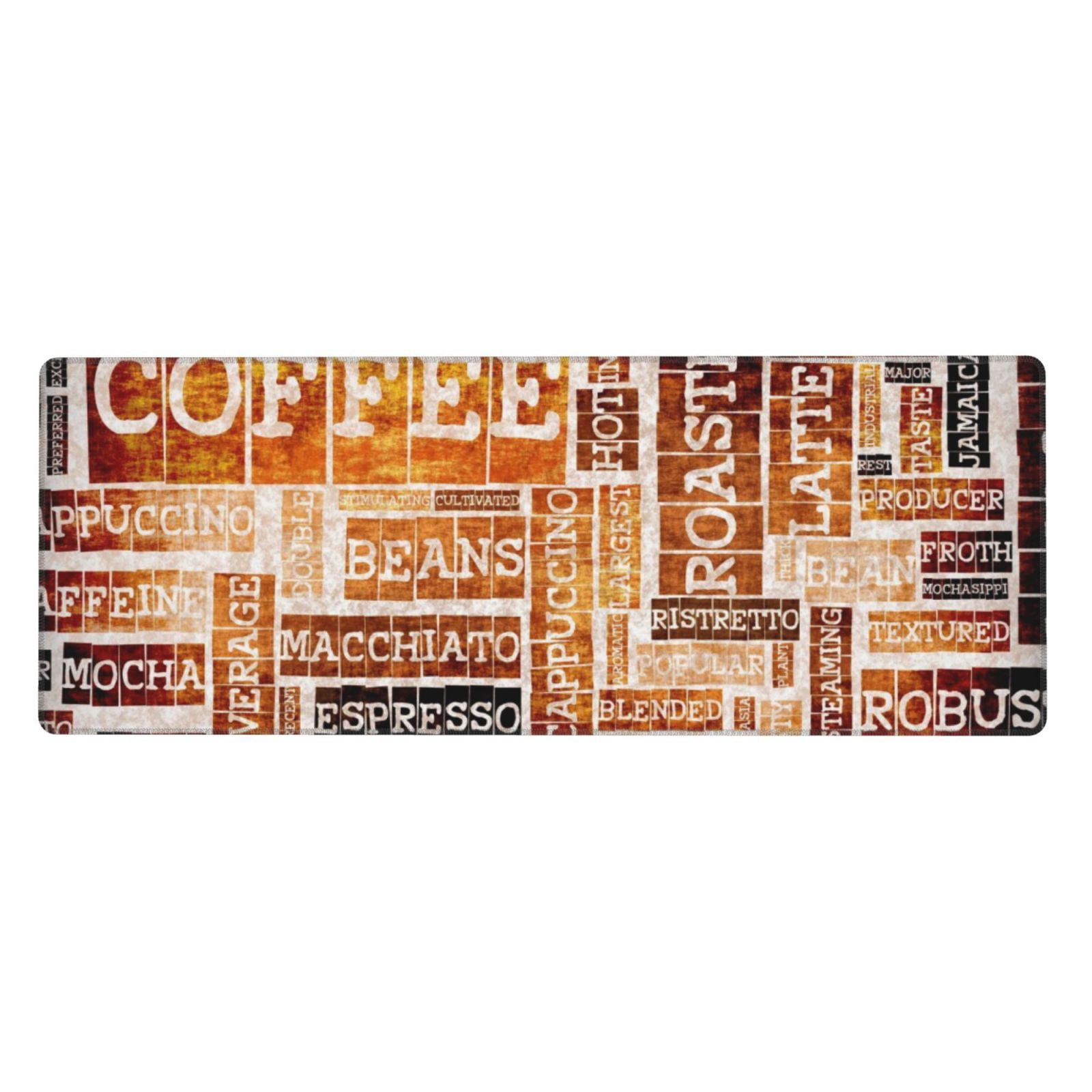 Disketp Gaming Mouse Pad Hand Drawn Vintage Coffee Pattern Large Mouse ...