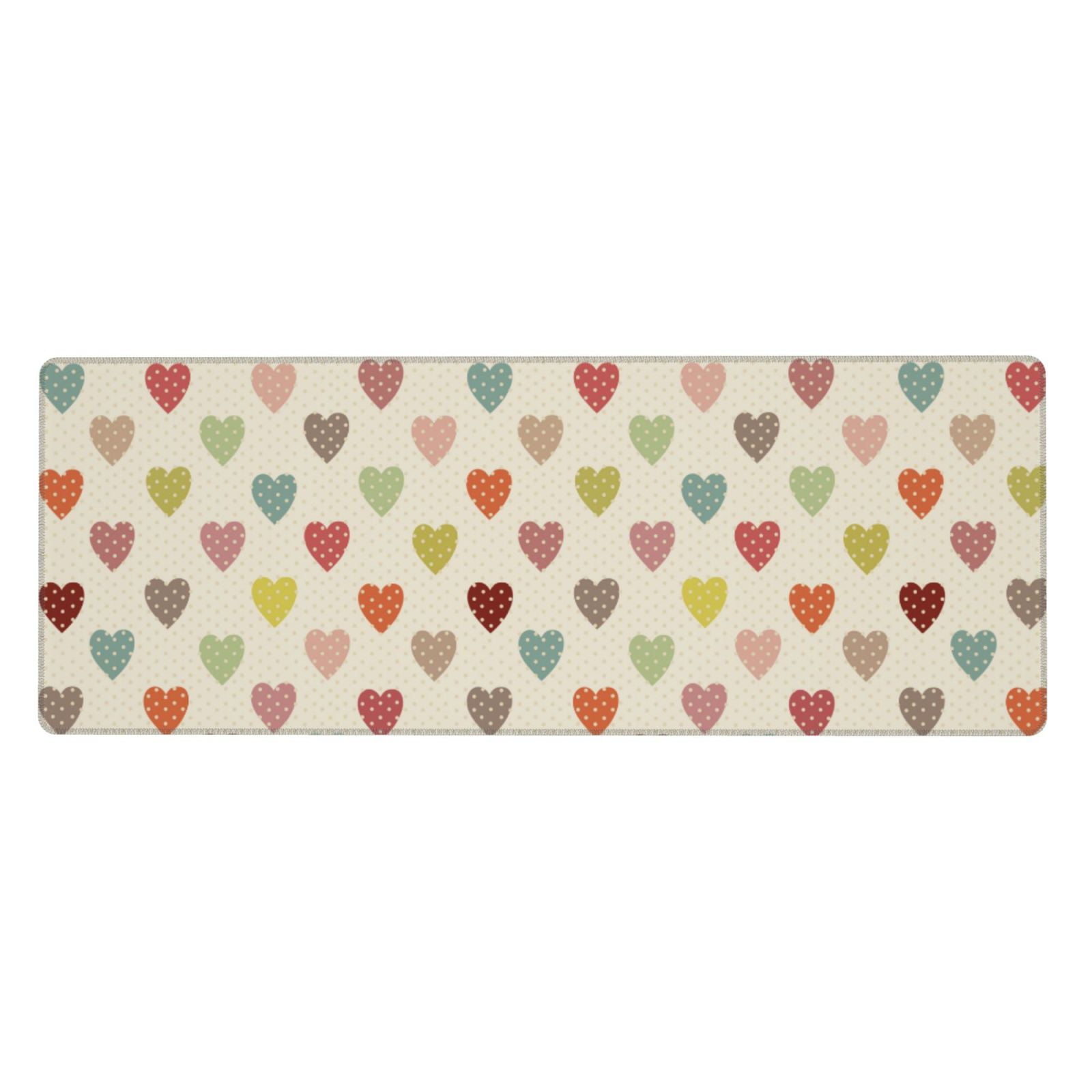 Disketp Gaming Mouse Pad Heart Polka Dot Pattern Large Mouse Mat Long ...