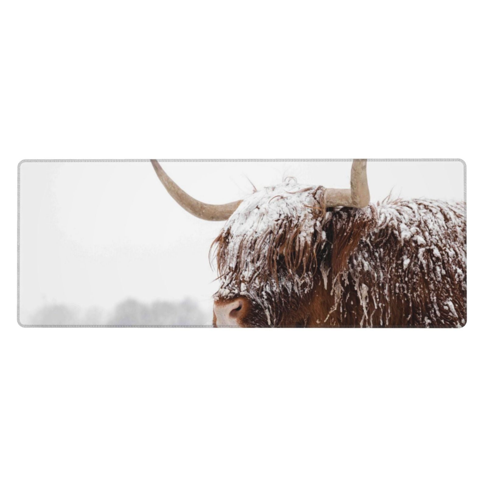 Disketp Gaming Mouse Pad Scottish Cow In The Snow Pattern Large Mouse ...
