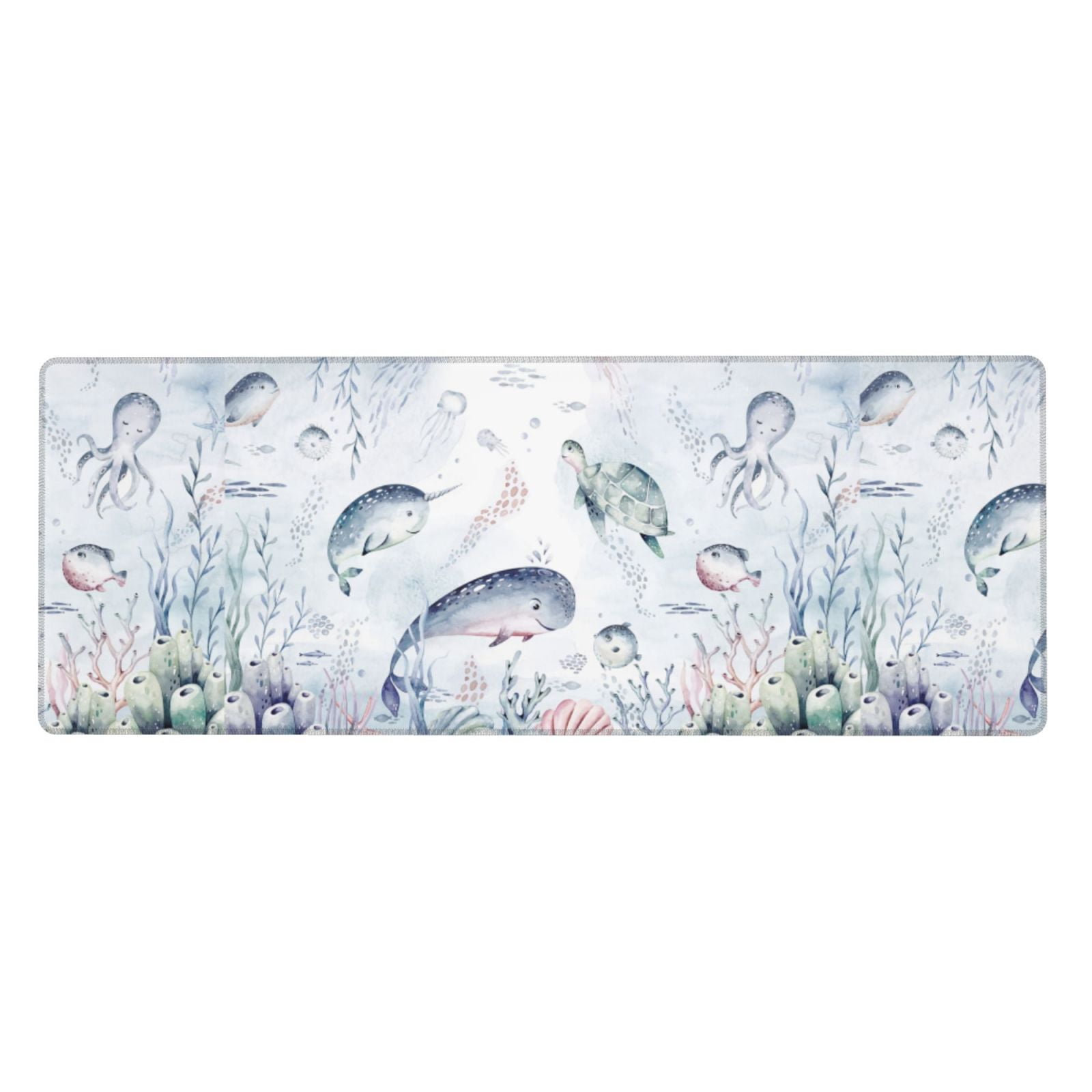 Disketp Gaming Mouse Pad Sea Animals Pattern Large Mouse Mat Long ...
