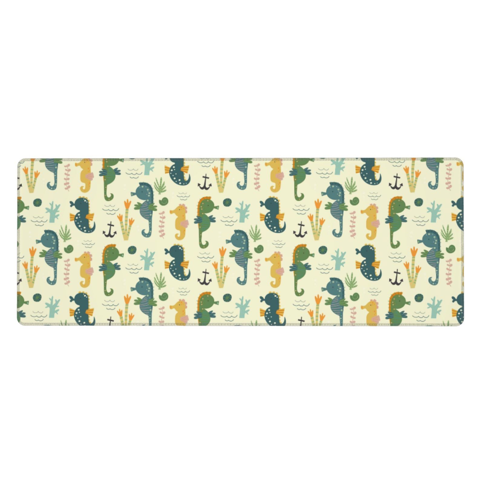 Disketp Gaming Mouse Pad Seahorse Pattern Large Mouse Mat Long Extended ...