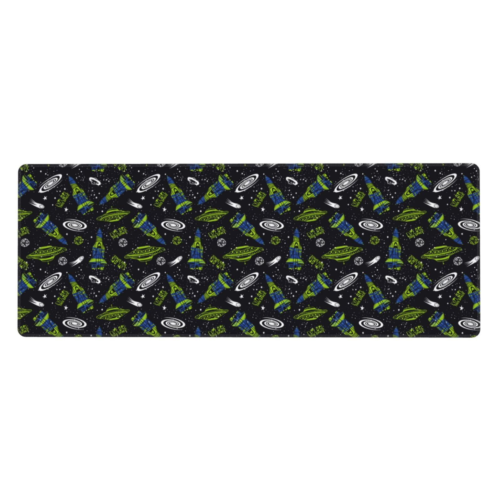 Disketp Gaming Mouse Pad Space Rockets Pattern Large Mouse Mat Long ...