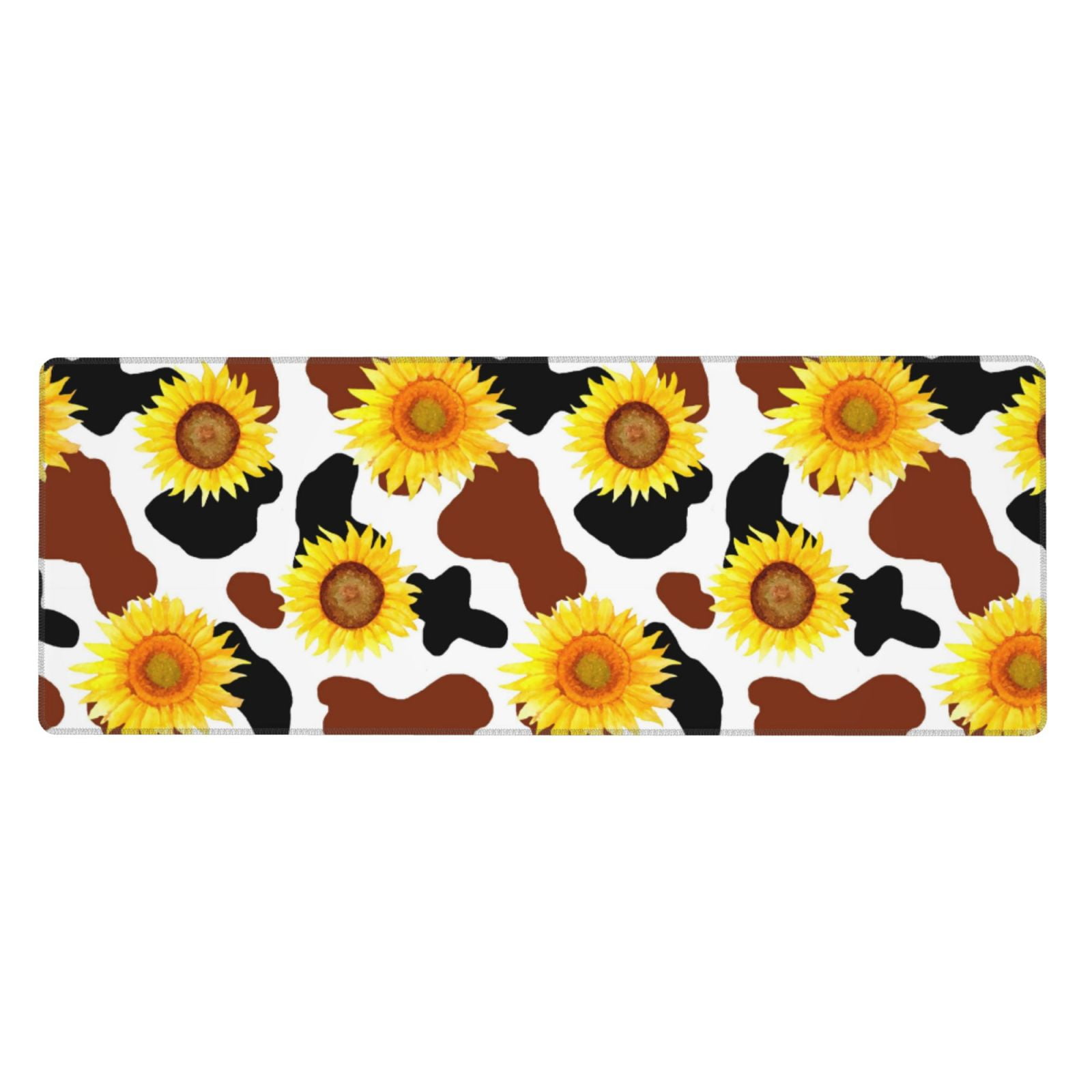 Disketp Gaming Mouse Pad Sunflower Cow Pattern Large Mouse Mat Long ...