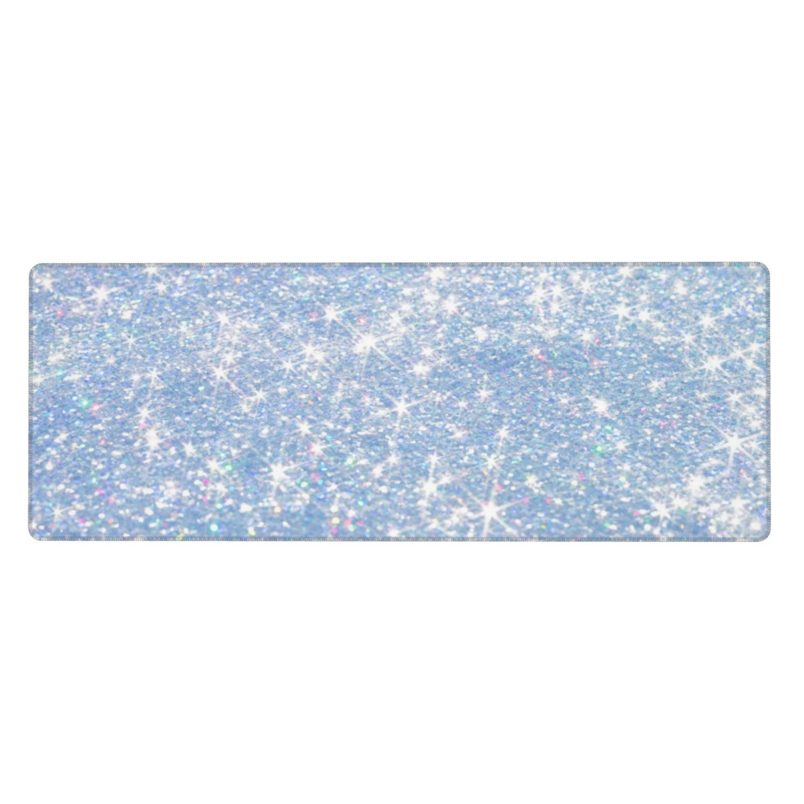Disketp Gaming Mouse Pad White Bule Glitter Pattern Large Mouse Mat ...