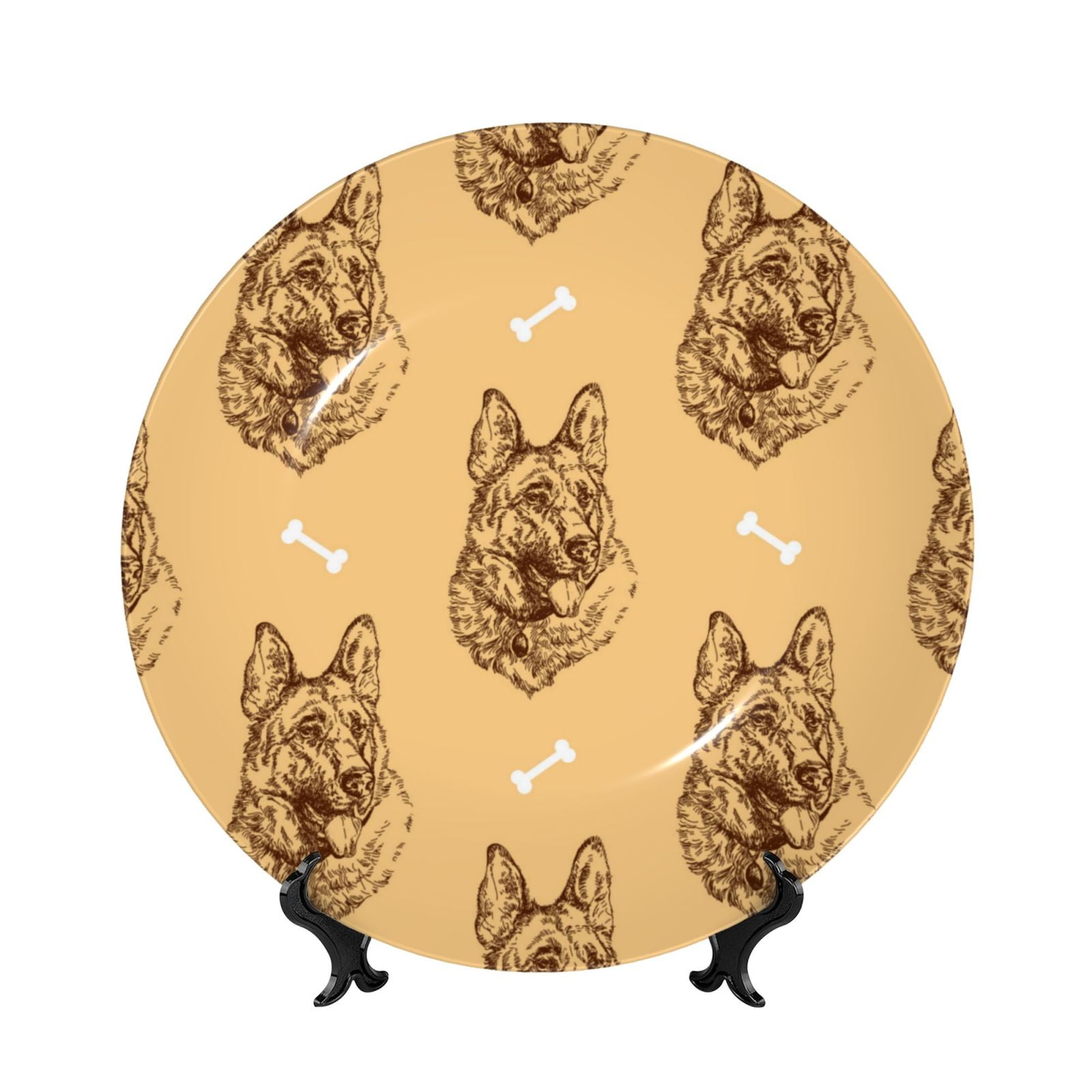 Disketp German Shepherd Dog Ceramic Plate Dinner Plates Bone China ...
