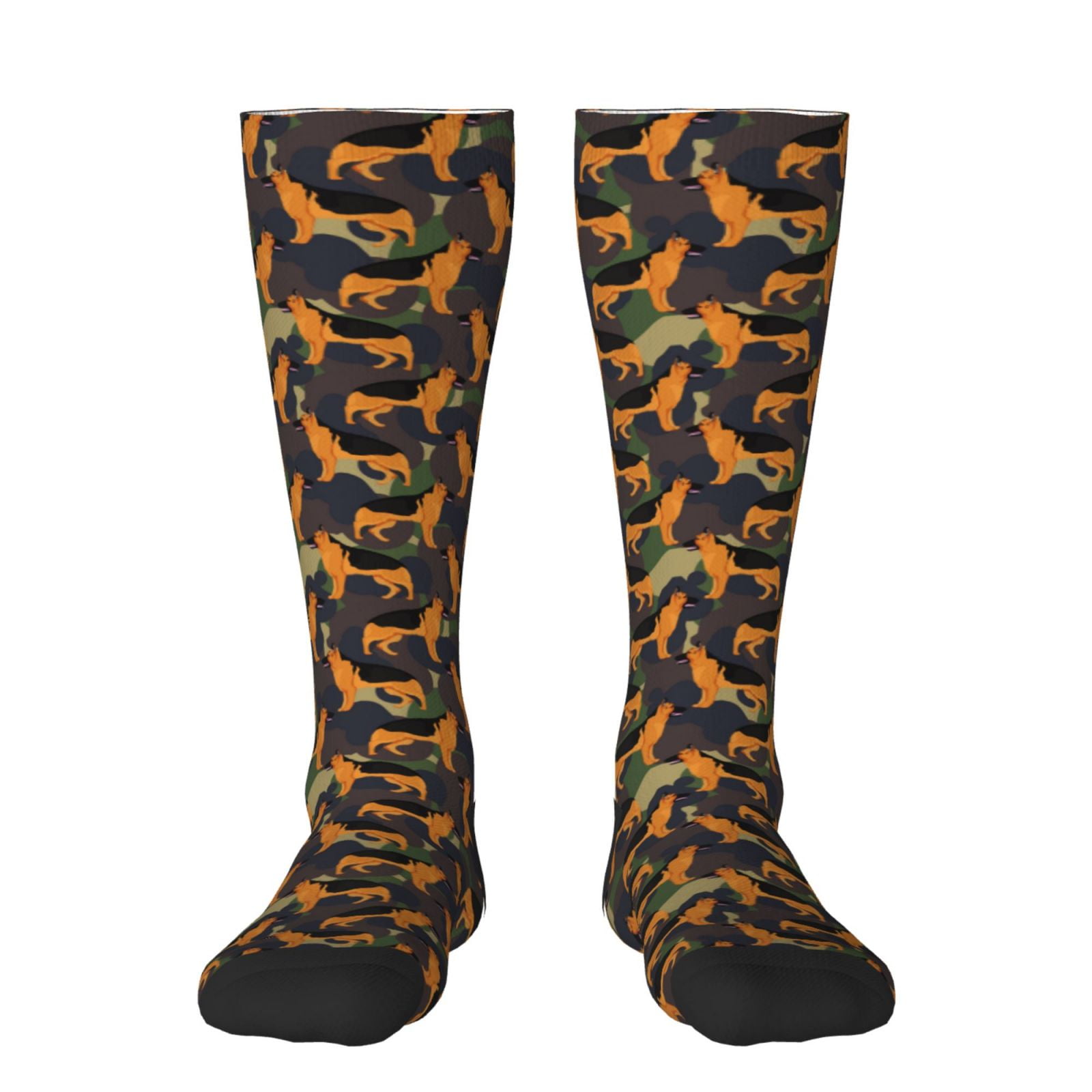 Disketp German Shepherd Dog Print Unisex Contrast Color Stockings ...