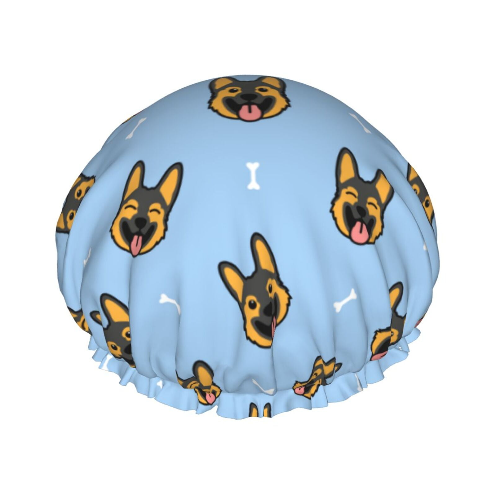 Disketp German Shepherd Puppy Shower Caps,Reusable Shower Cap For Women ...
