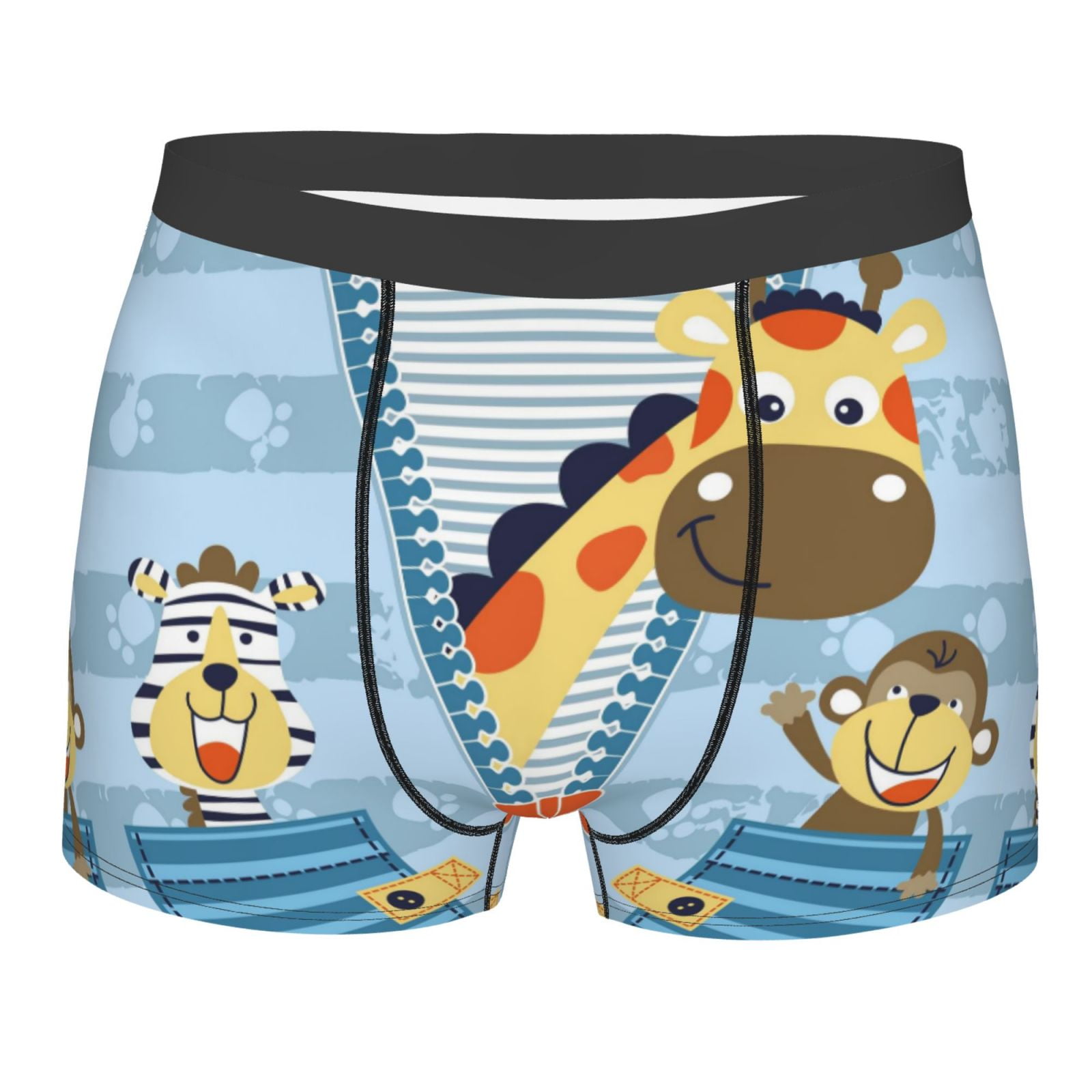 Disketp Giraffe Come Out From Zipper Men'S Boxer Briefs,Soft And ...