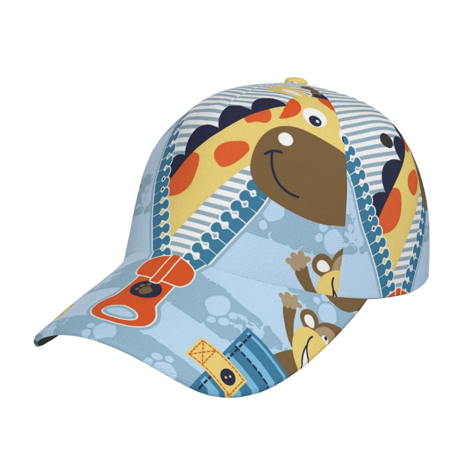 Disketp Giraffe Come Out From Zipper Print Baseball Caps For Outdoor ...