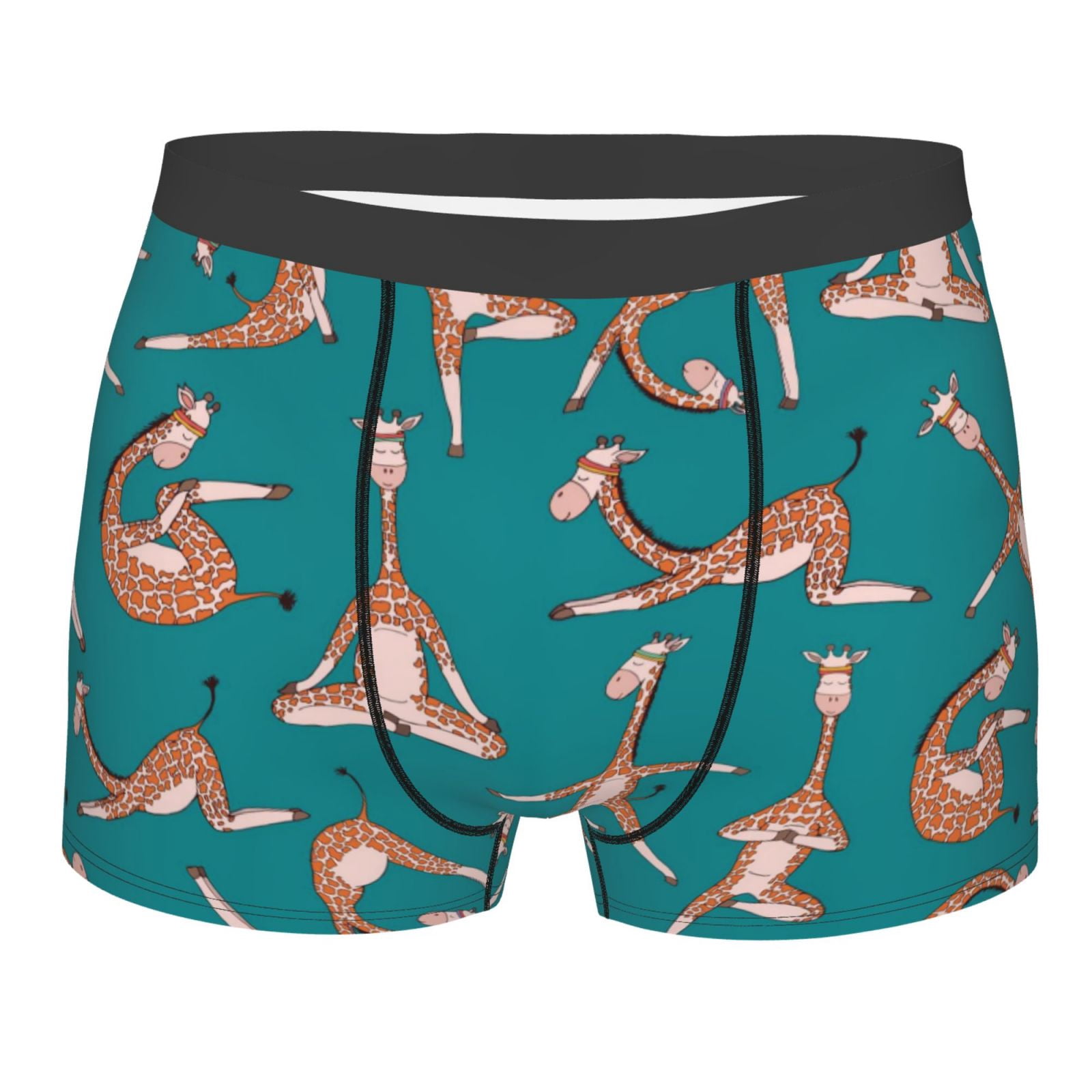 Disketp Giraffes Doing Various Yoga Men'S Boxer Briefs,Soft And ...