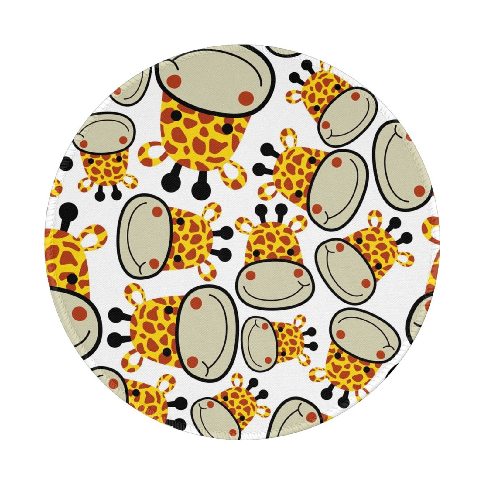 Disketp Giraffes Head ,Cartoon Giraffes Small Mouse Pad 7.9x7.9 Inches ...