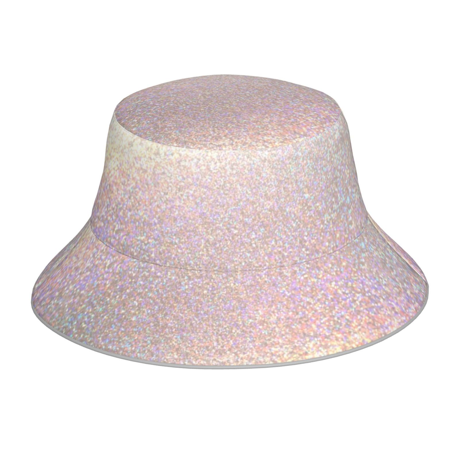 Disketp Glitter Light Pearl Print Reflective Bucket Hat Beach Hat ...