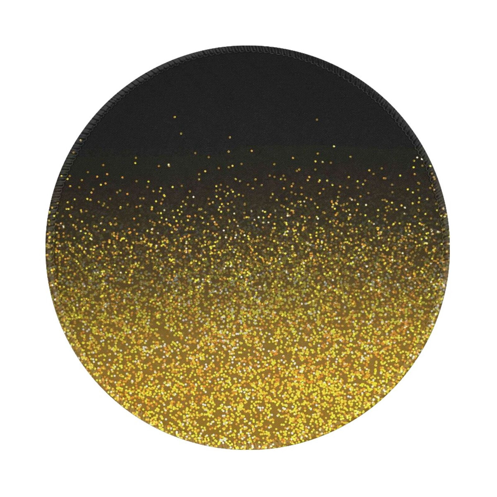 Disketp Gold Glitter Gradient Small Mouse Pad 7.9x7.9 Inches,Washable ...