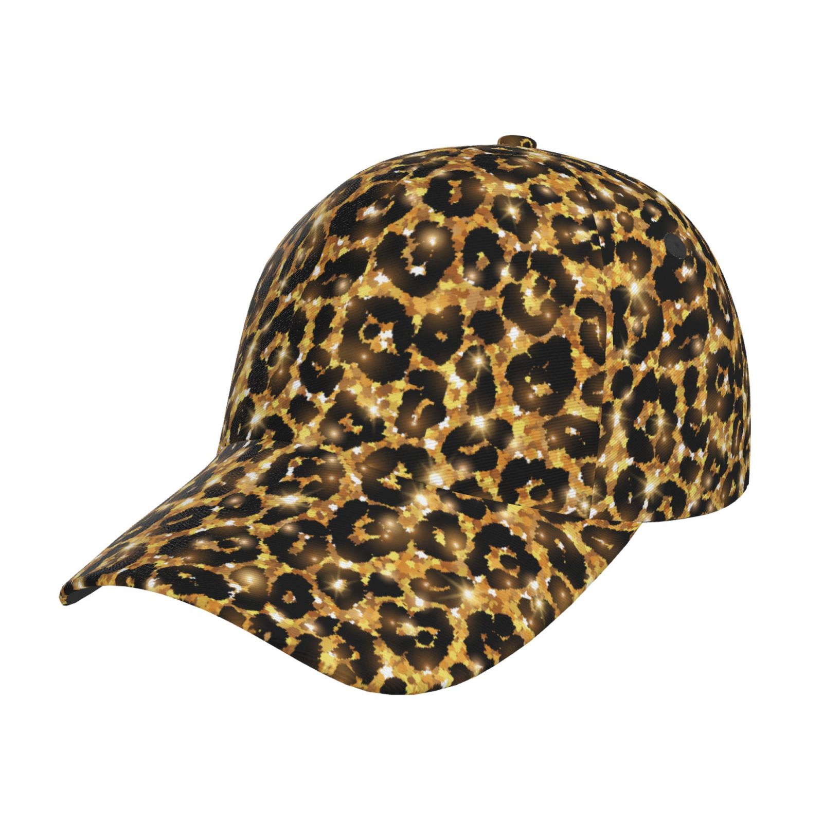 Disketp Gold Glitter Leopard Print Baseball Caps For Outdoor Sports ...