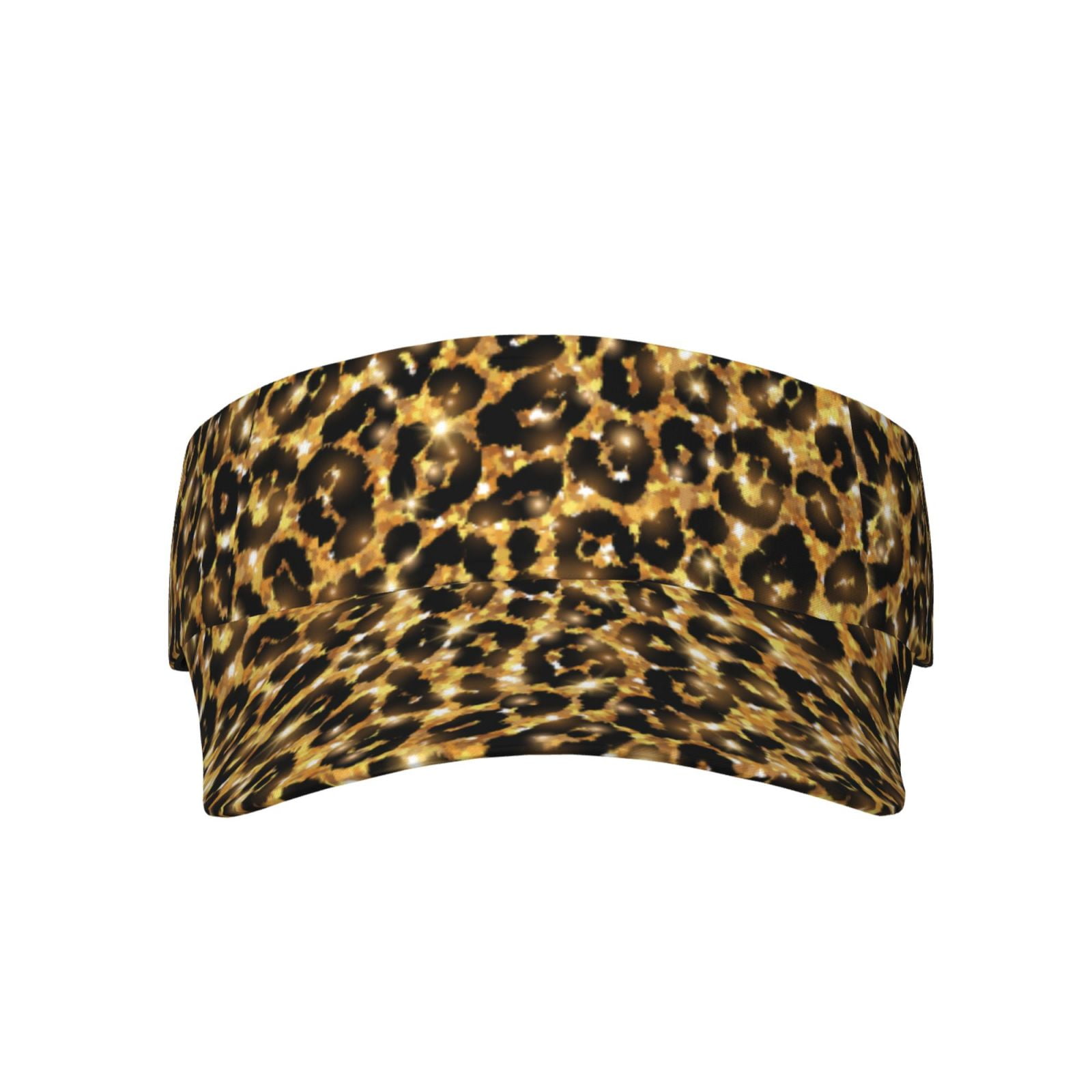 Disketp Gold Glitter Leopard Sun Visors For Women Men Unisex Tennis ...