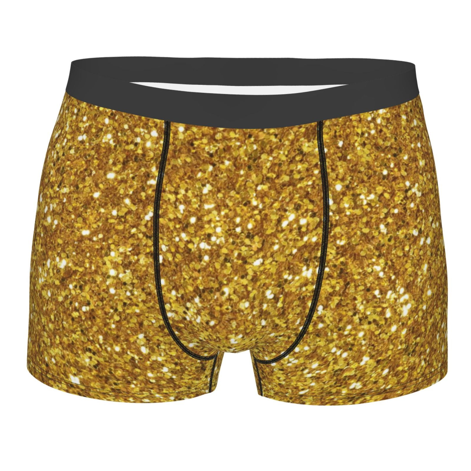 Disketp Gold Glitter Men'S Boxer Briefs,Soft And Breathable Cotton ...