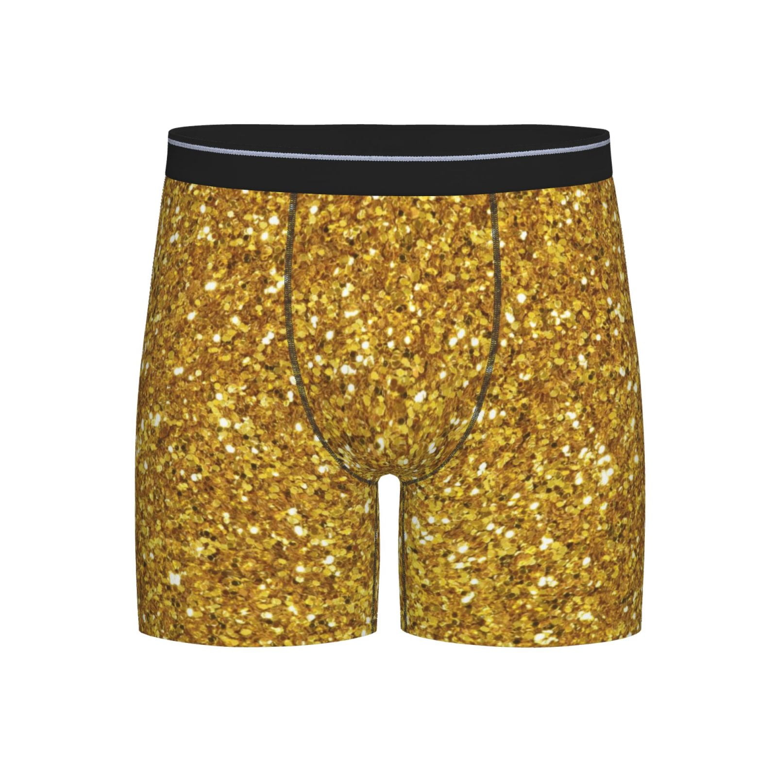 Disketp Gold Glitter Men's Boxer Briefs Men’s Underwear Boxer Briefs ...