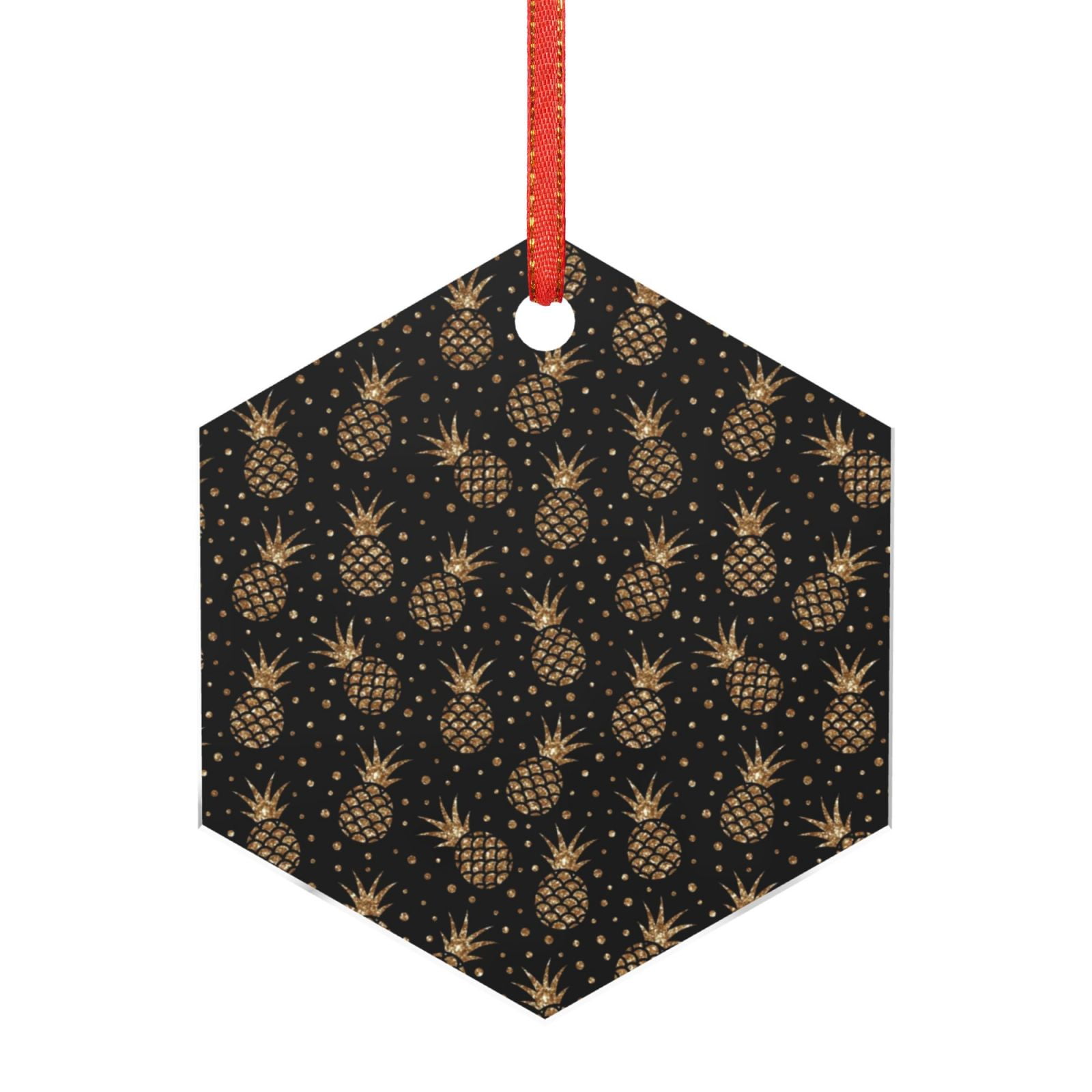 Disketp Gold Glitter Pineapples The Christmas Ornaments, Christmas Tree ...