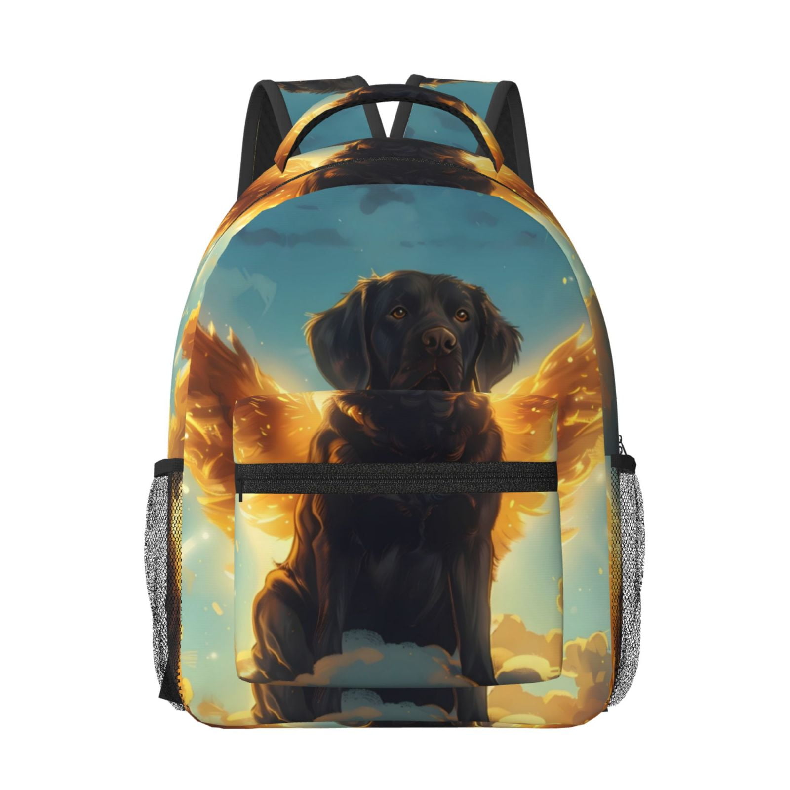 Disketp Golden Cloud Winged Dog Backpack - Comfortable Daypack with The ...