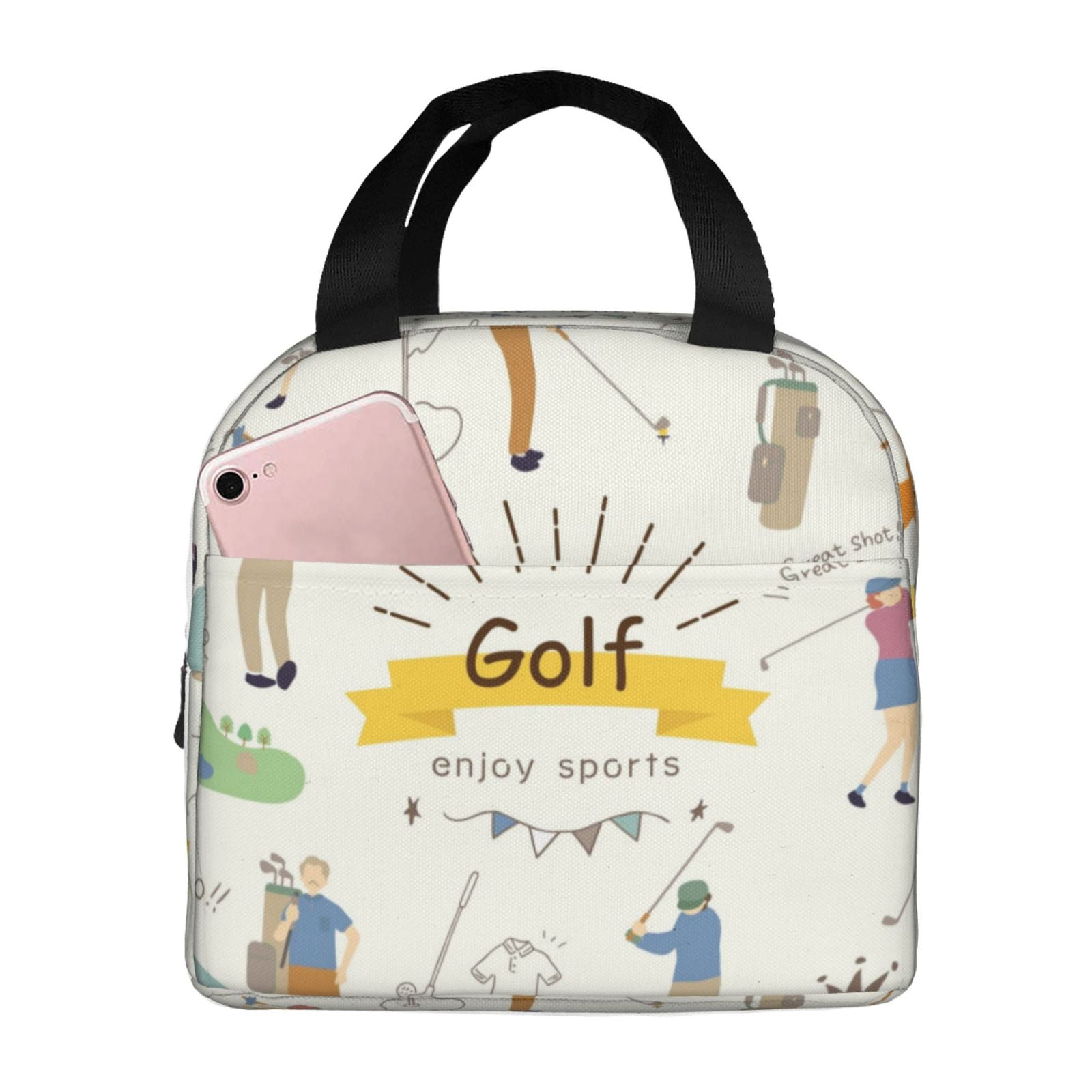 Disketp Golf Icons And Golfer Lunch Bag for Women Men, Leakproof ...