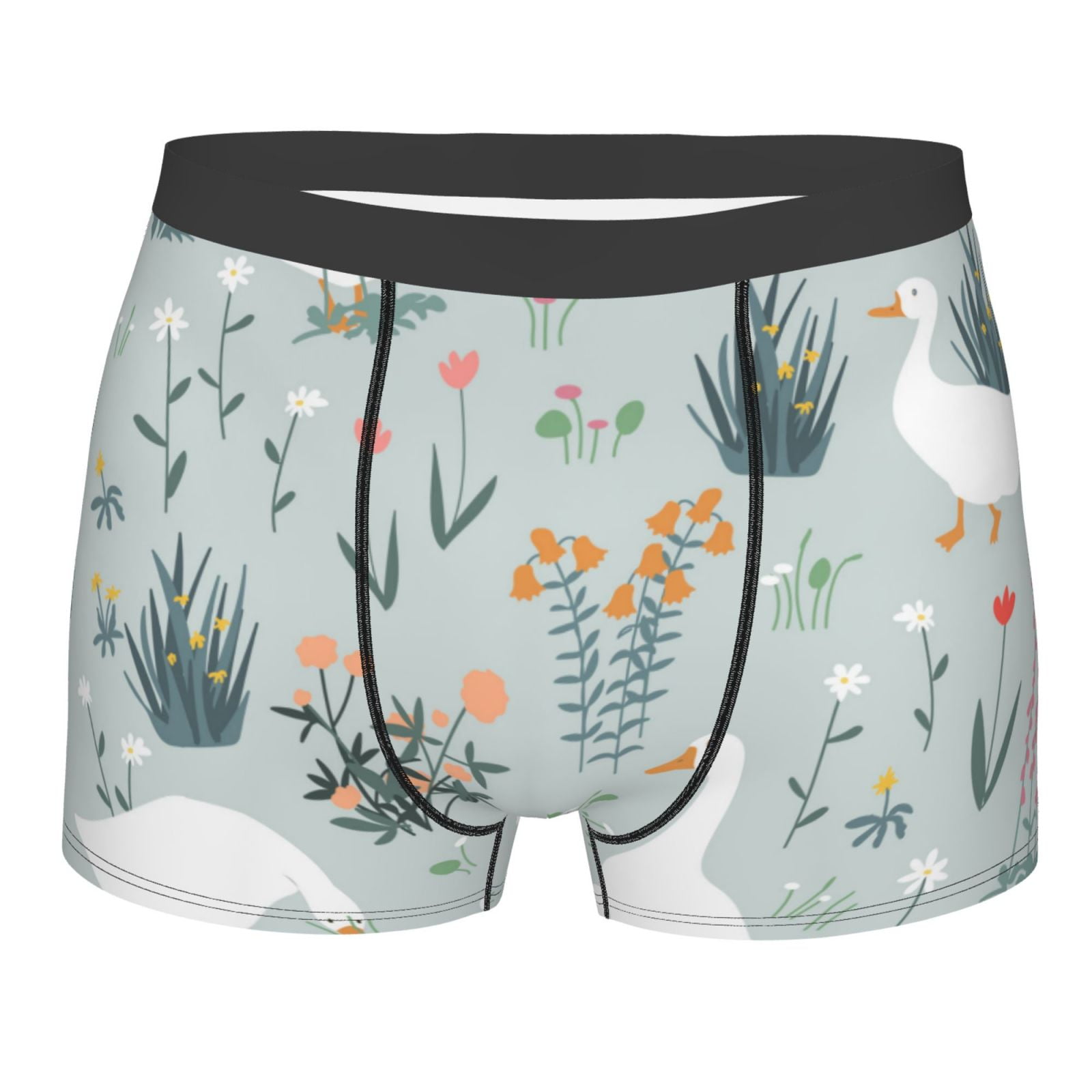 Disketp Goose And Doodle Flowers Men'S Boxer Briefs,Soft And Breathable ...