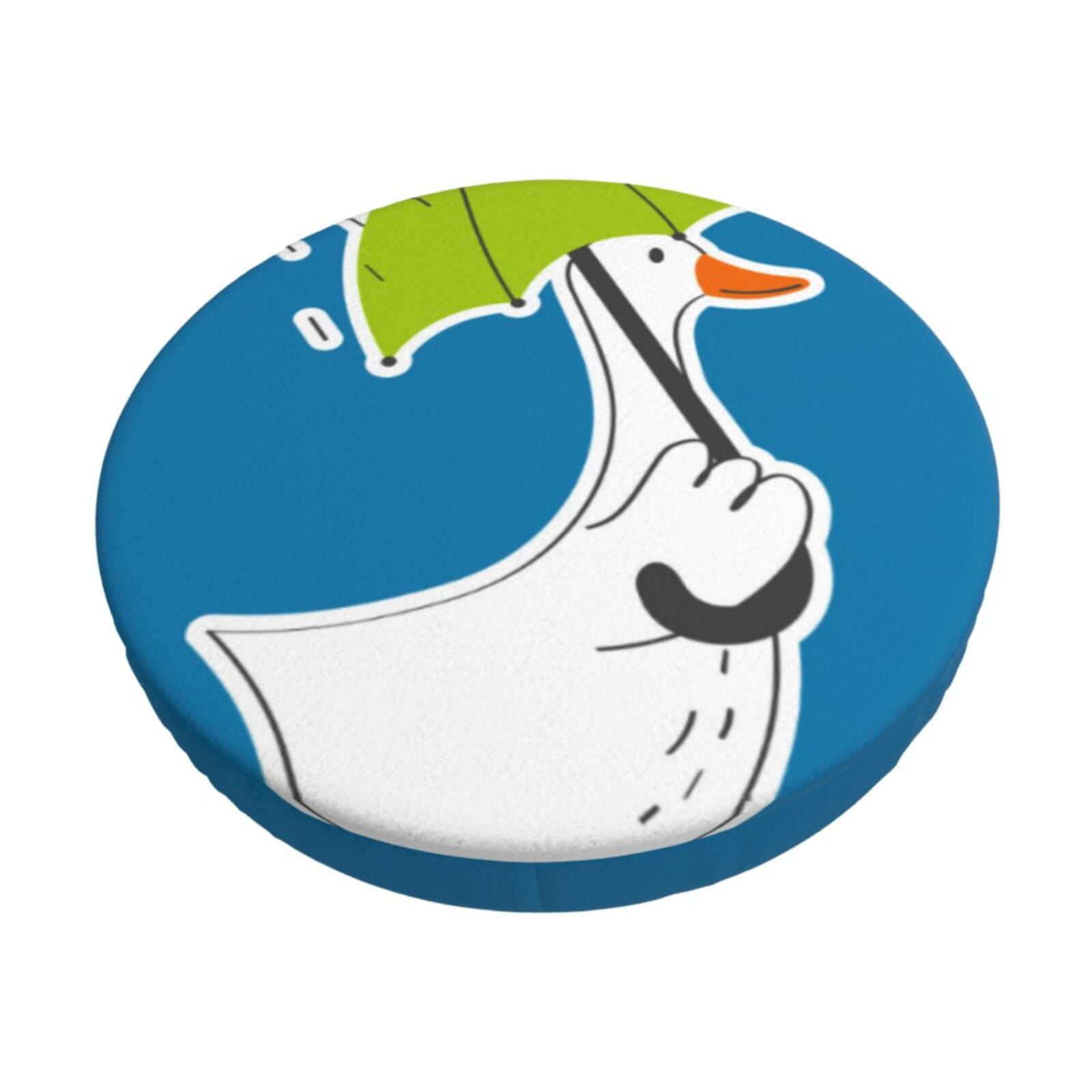 Disketp Goose Holding An Umbrella Stool Covers Round, Super Soft Round ...