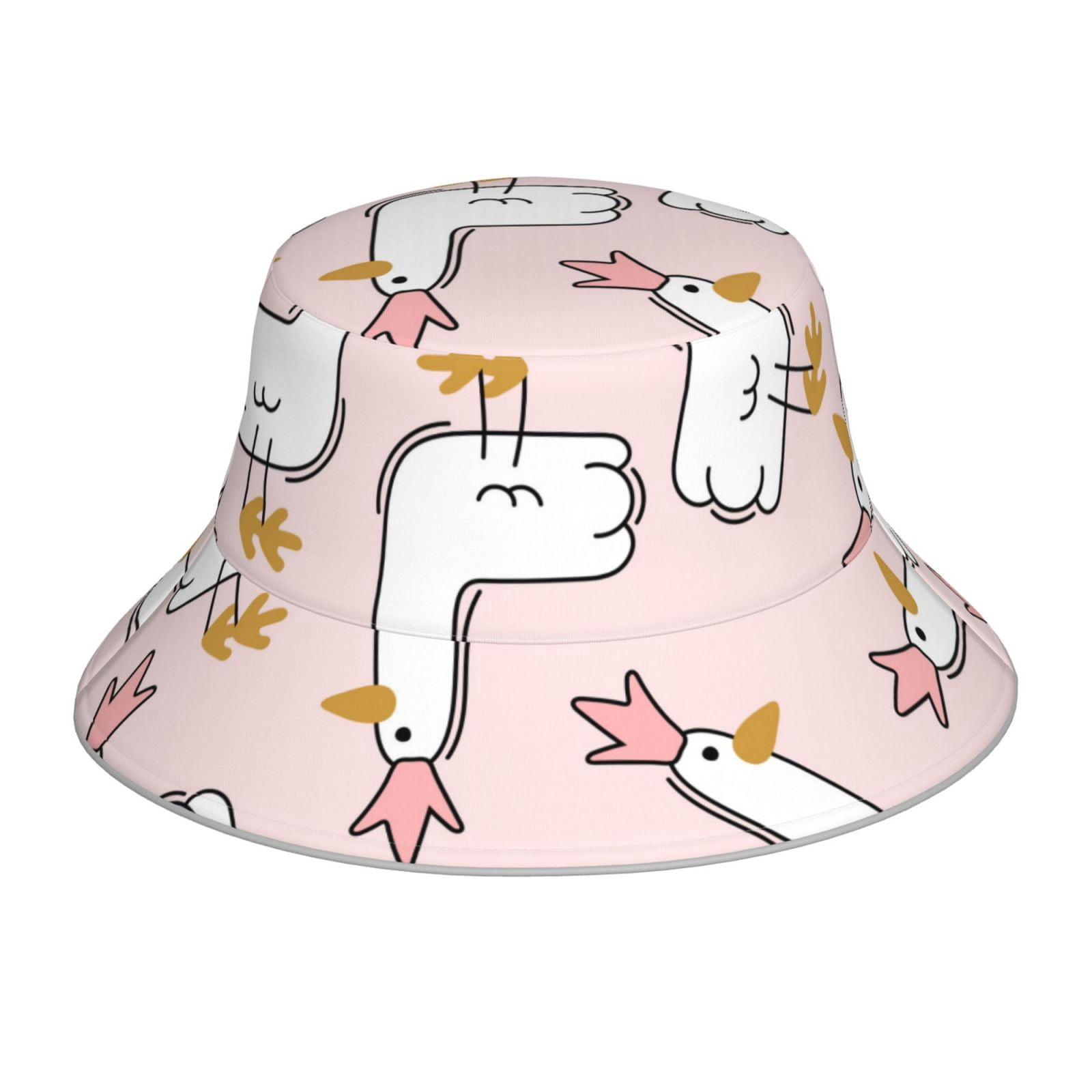 Disketp Goose Queen Print Reflective Bucket Hat Beach Hat Summer Travel ...