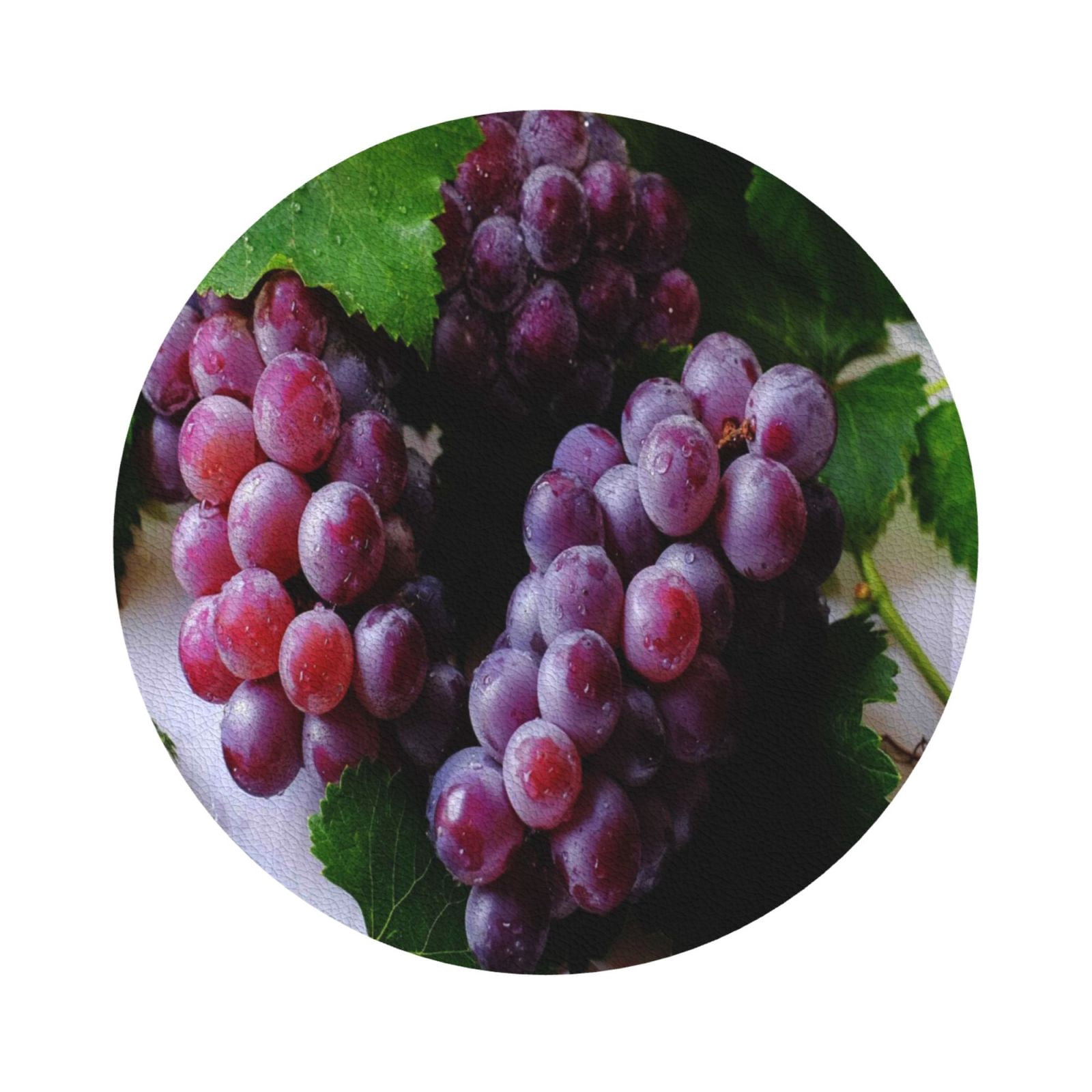 Disketp Grape Funny Coasters,6 Pcs Leather Coasters With Holder ...
