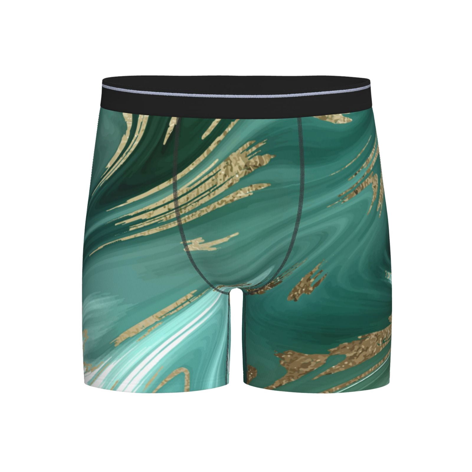 Disketp Green And Gold Marble Men's Boxer Briefs Men’s Underwear Boxer ...