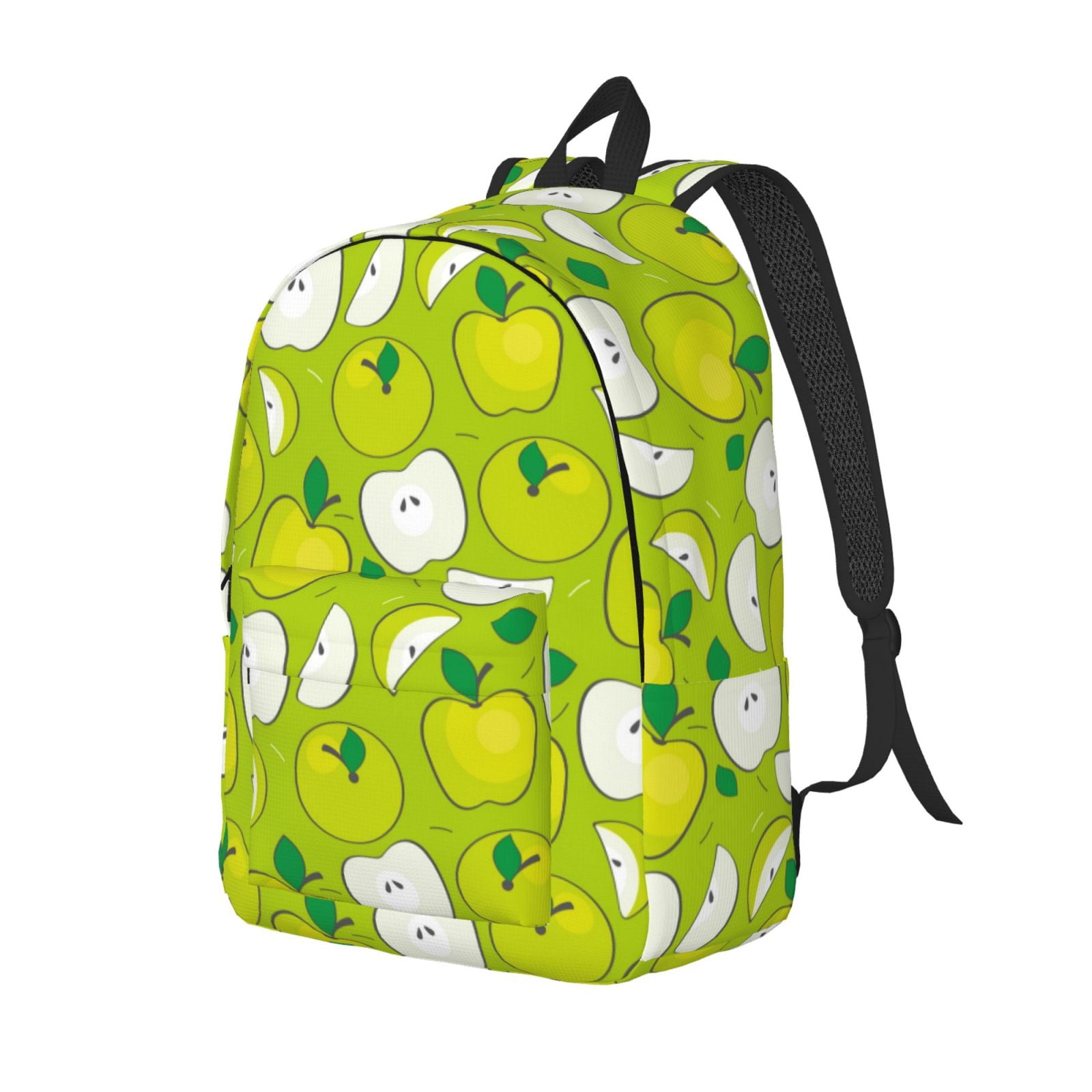 Disketp Green Apple Canvas Backpack Lightweight Travel Daypack Student ...