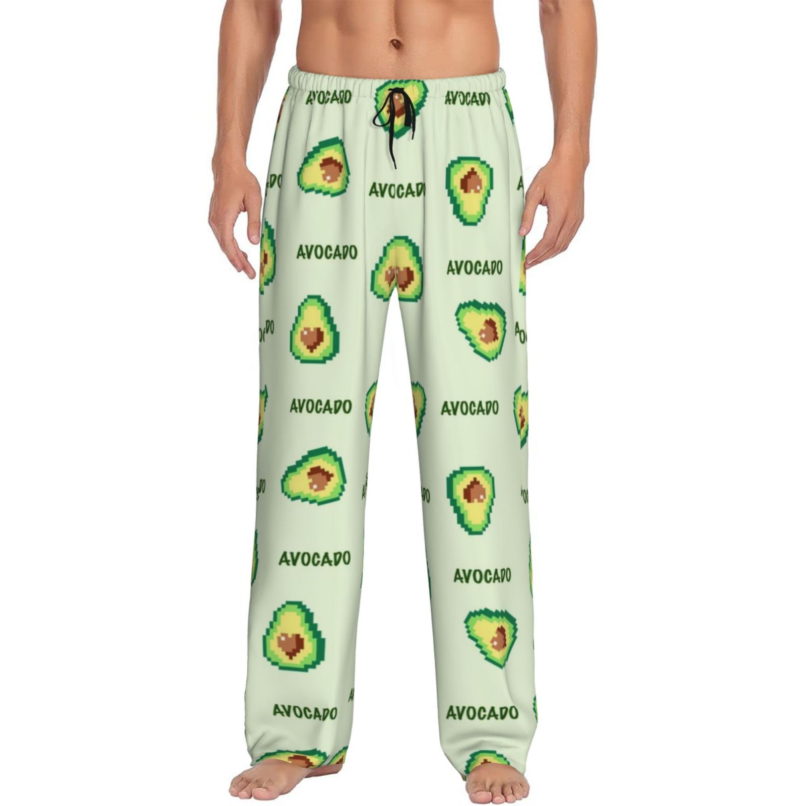 Disketp Green Avocado Men'S Pajama Pants - Ultra Soft Fleece Sleep And ...