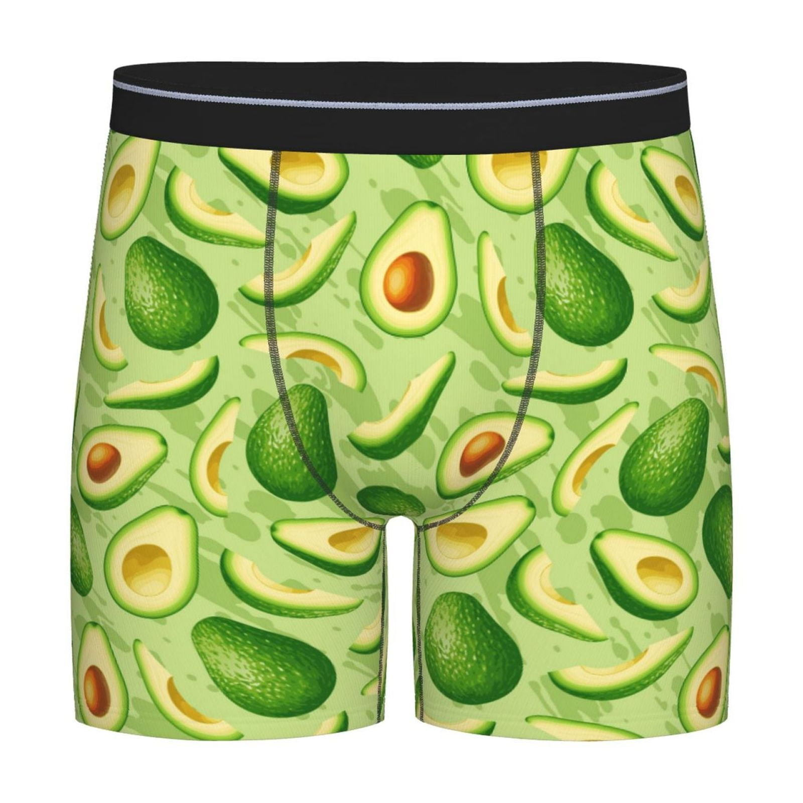 Disketp Green Avocado Men's Boxer Briefs Men’s Underwear Boxer Briefs ...
