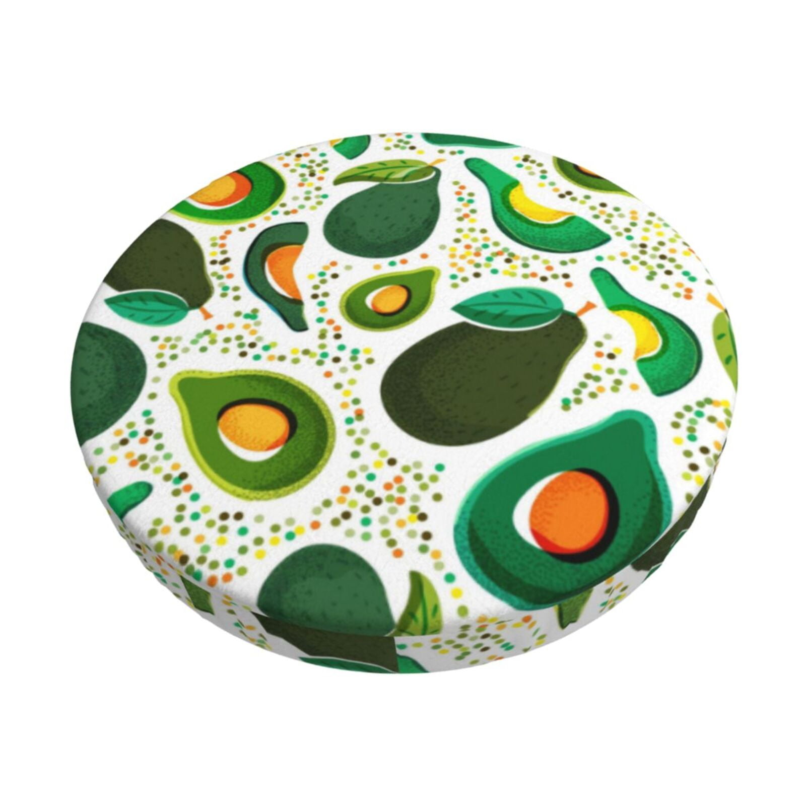 Disketp Green Avocado Stool Covers Round, Super Soft Round Bar Stool ...