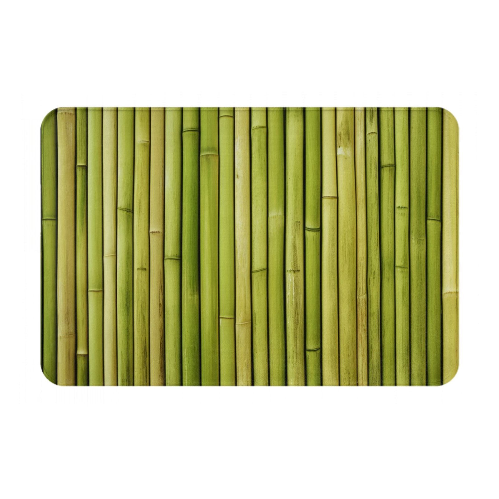 Disketp Green Bamboo Fence Mat for Front Door Outside - Doormat Outdoor ...