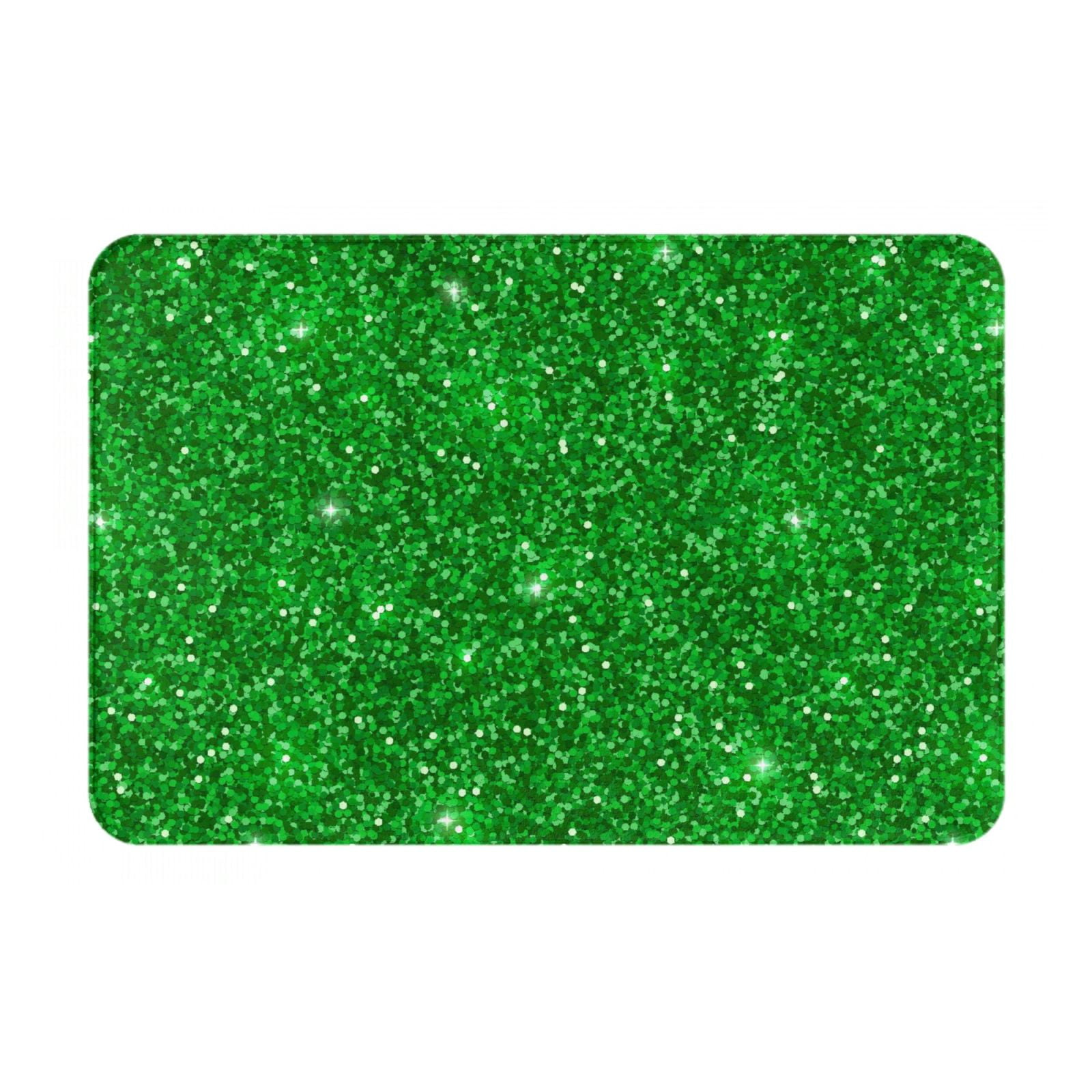 Disketp Green Glitter Mat For Front Door Outside - Doormat Outdoor ...