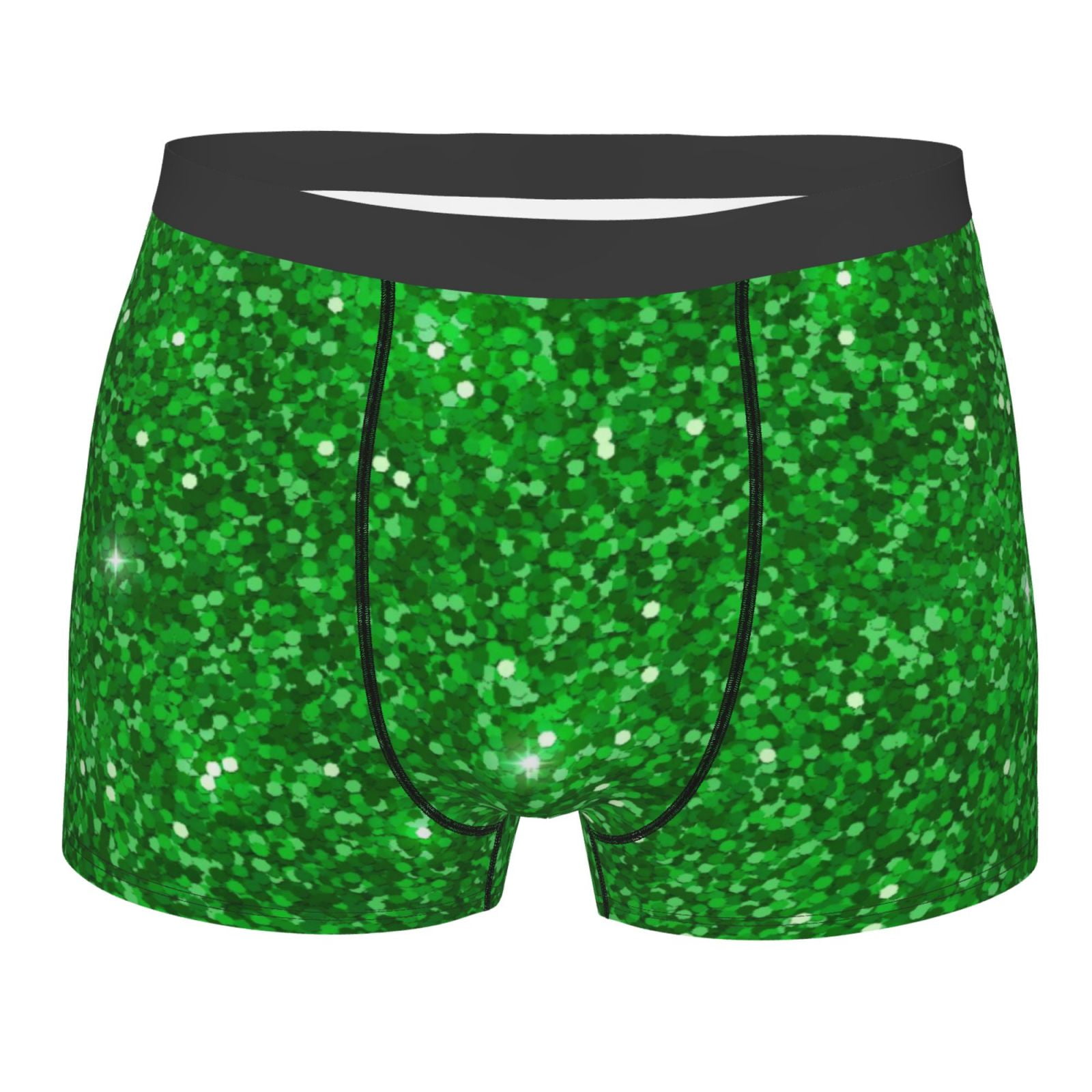 Disketp Green Glitter Men'S Boxer Briefs,Soft And Breathable Cotton ...