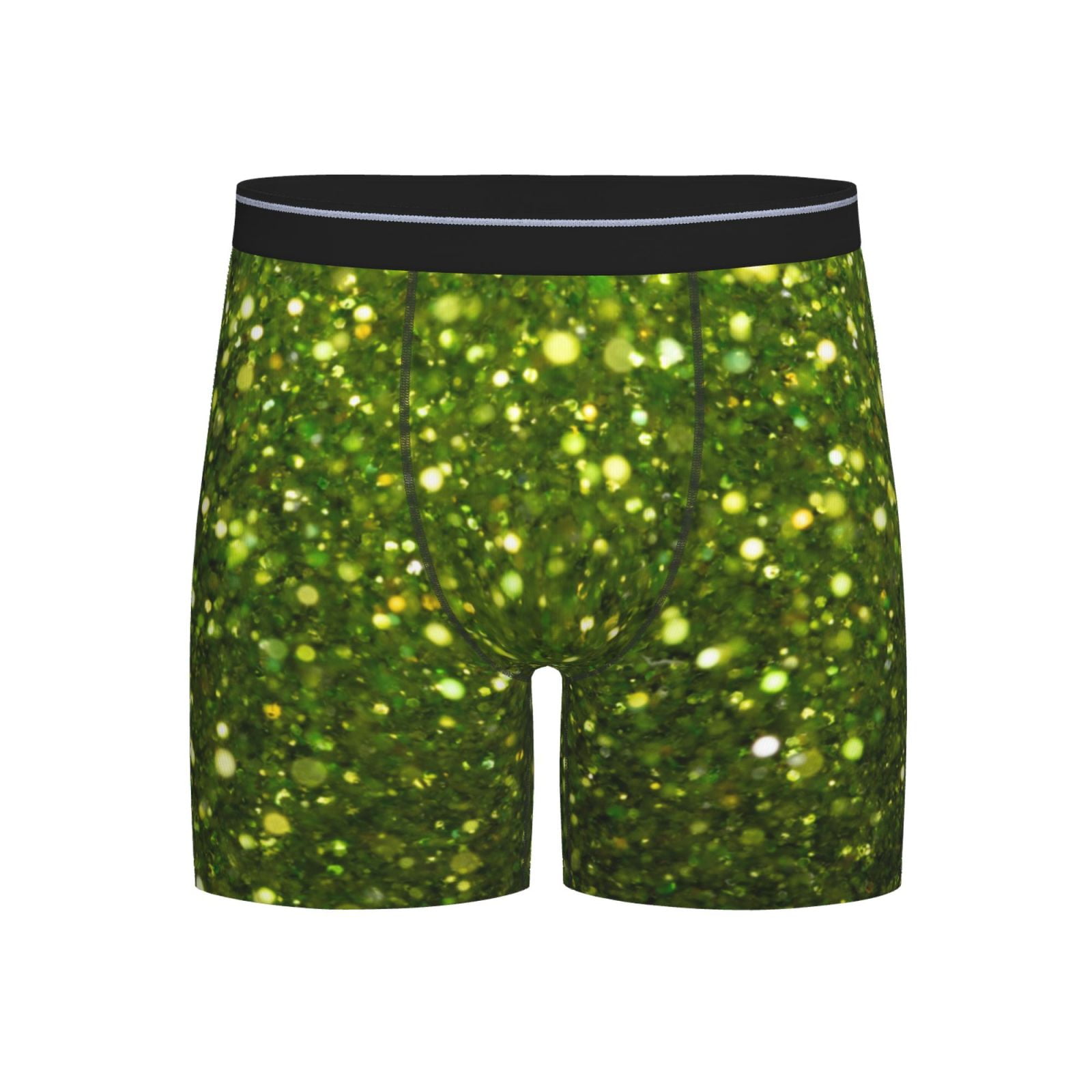 Disketp Green Glitter Sparkle Men's Boxer Briefs Men’s Underwear Boxer ...