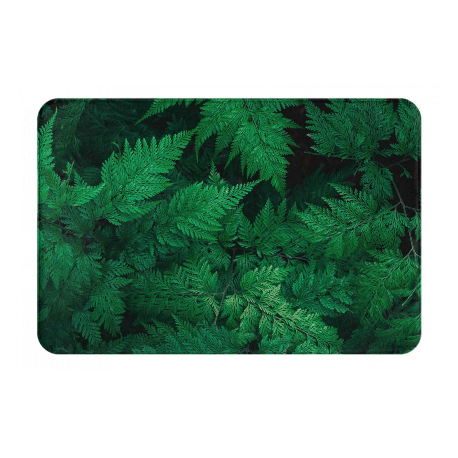 Disketp Green Leave Fern Mat For Front Door Outside - Doormat Outdoor ...