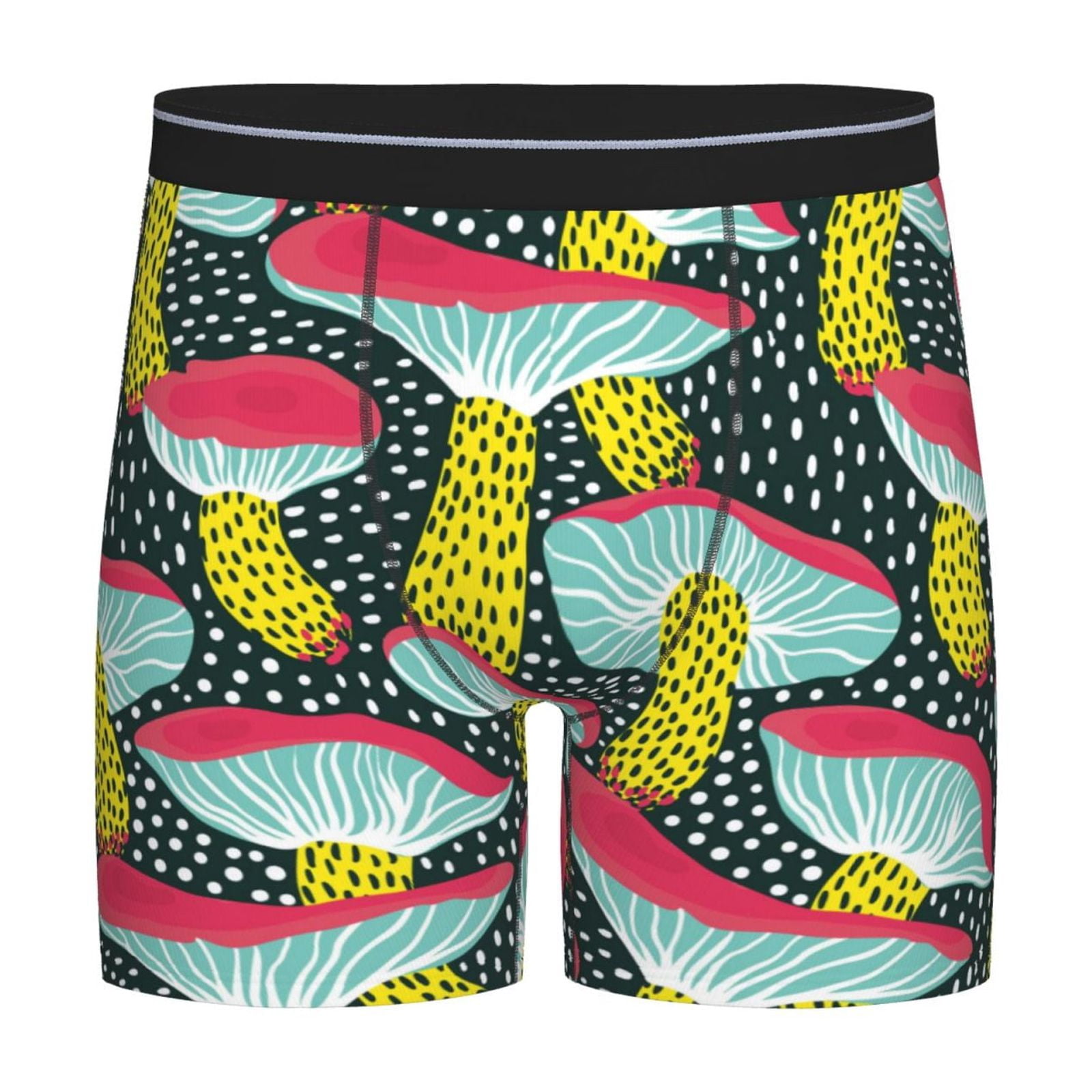 Disketp Green Mushroom Men's Boxer Briefs Men’s Underwear Boxer Briefs ...