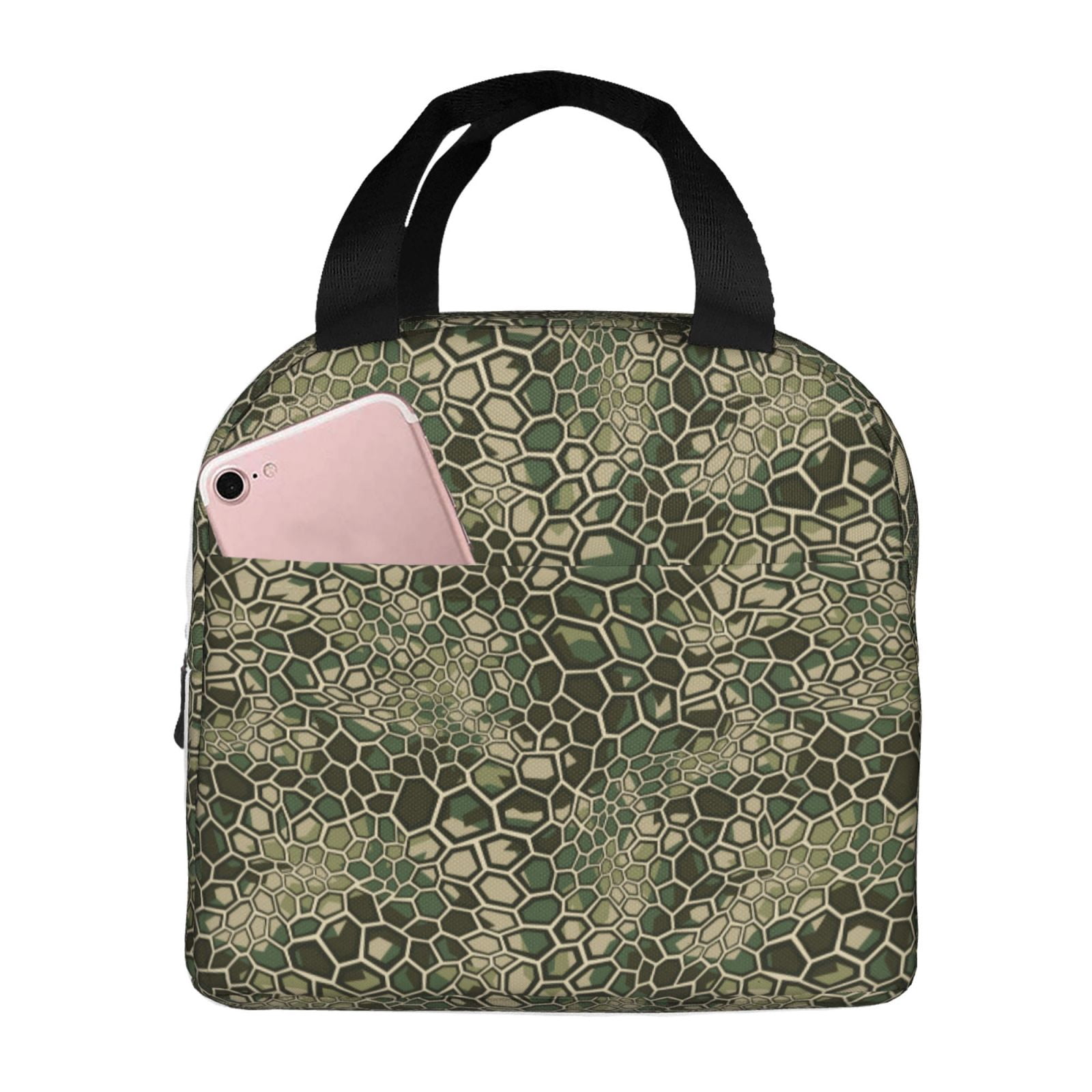 Disketp Green Snake Skin Lunch Bag for Women Men, Leakproof Thermal ...