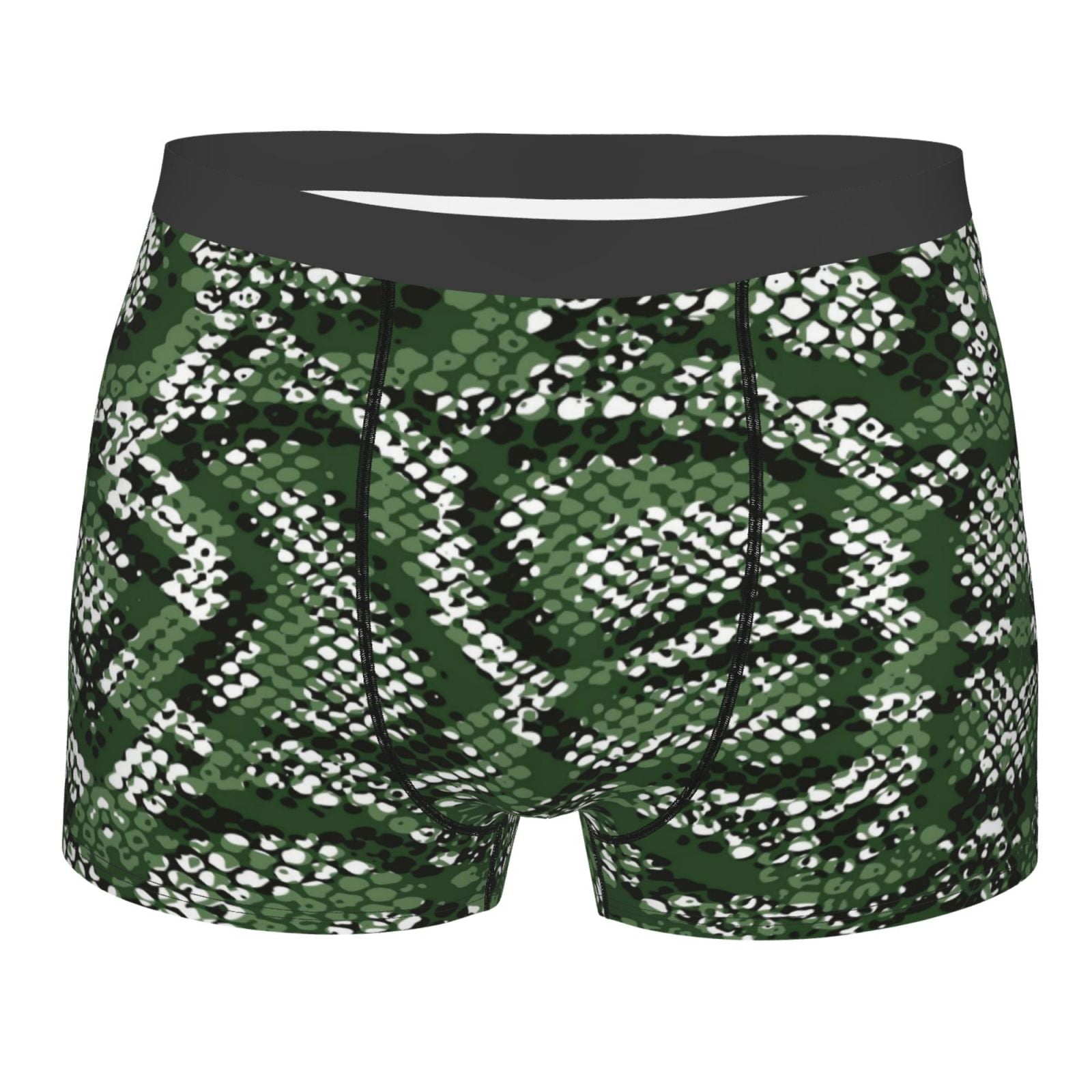 Disketp Green Snakeskin Men'S Boxer Briefs,Soft And Breathable Cotton ...