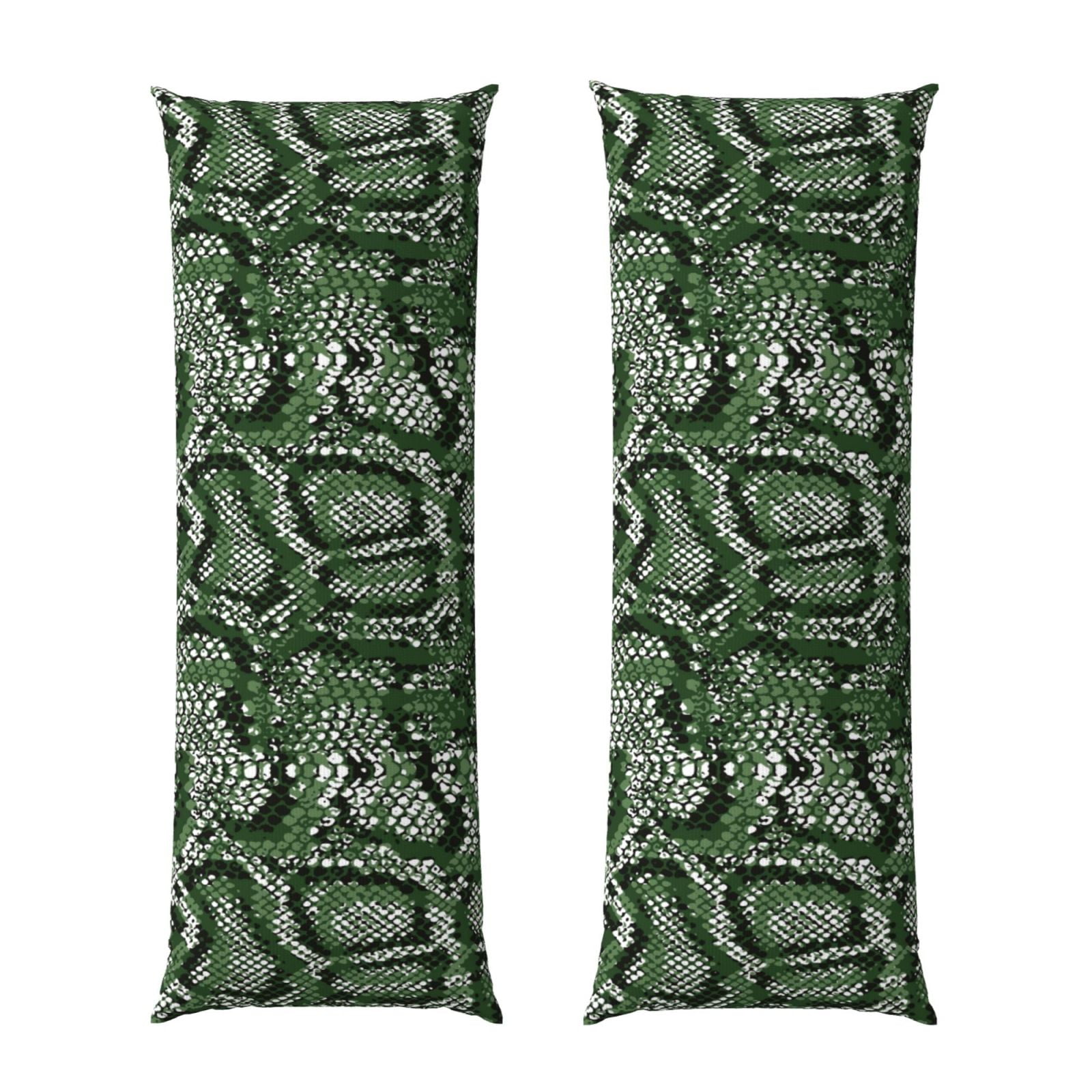 Disketp Green Snakeskin Print Body Pillow Cover - Super Soft 20x54 Body ...