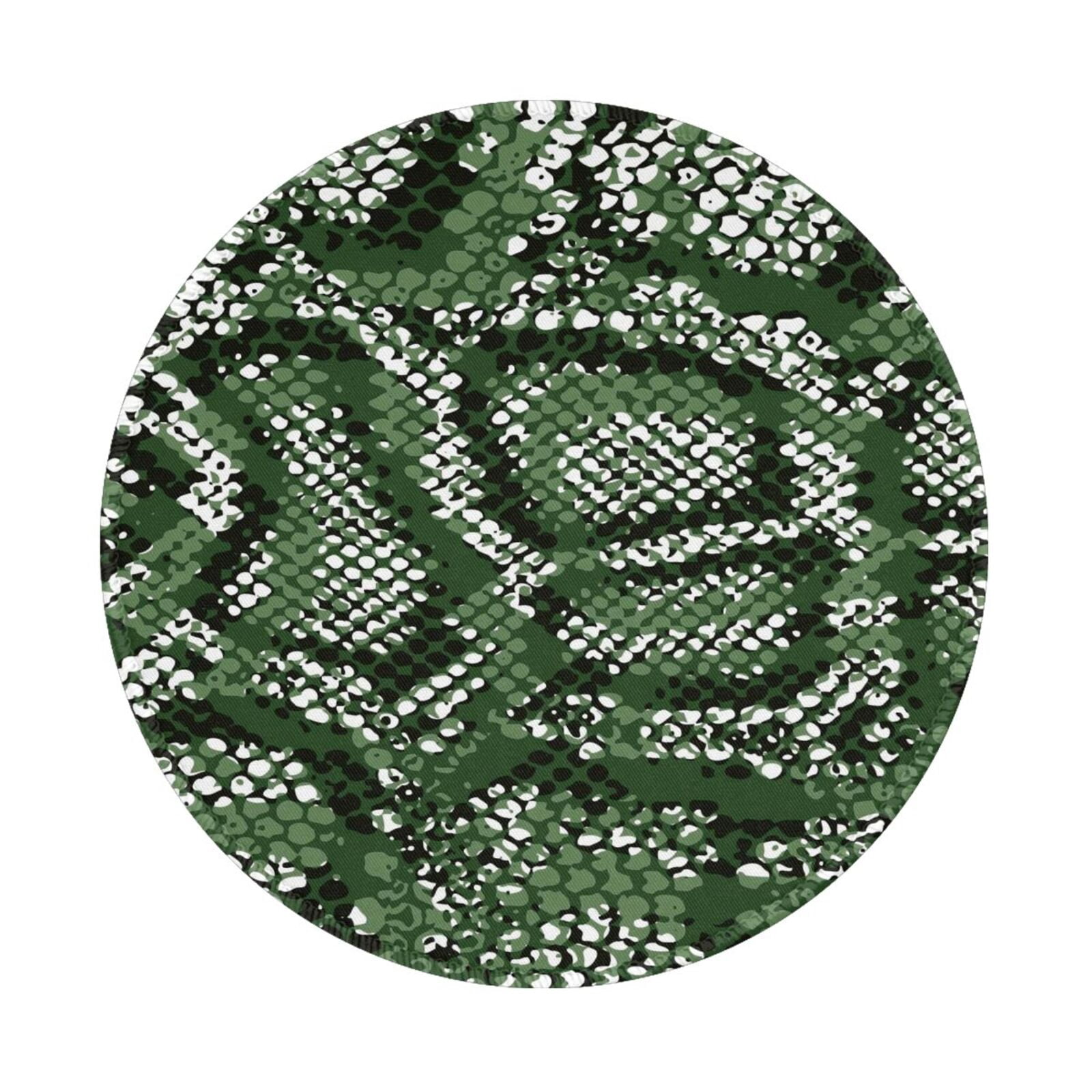 Disketp Green Snakeskin Small Mouse Pad 7.9x7.9 Inches,Washable Round ...